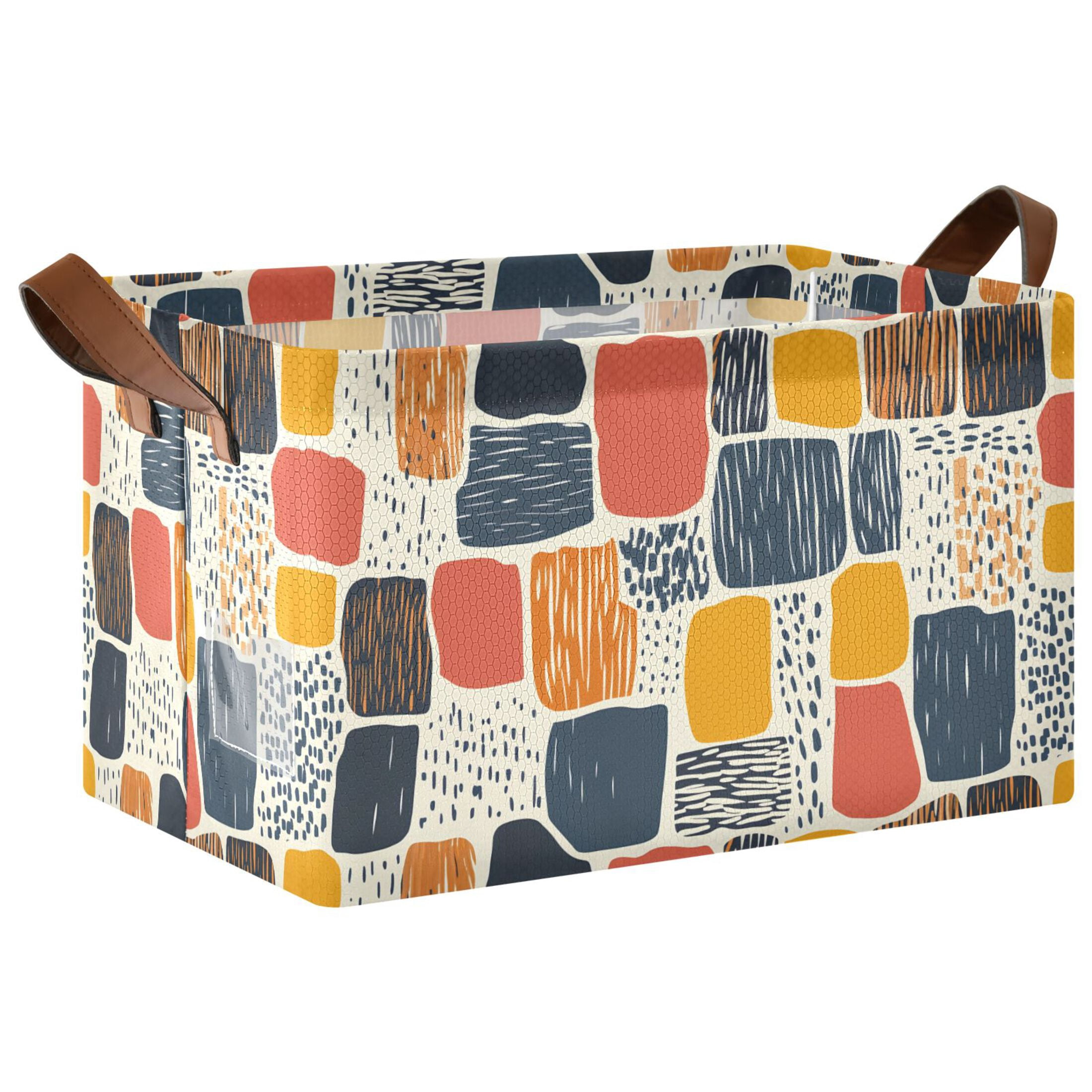 Collapsible Storage Bins Fabric Shelf Baskets with Handles Closet ...