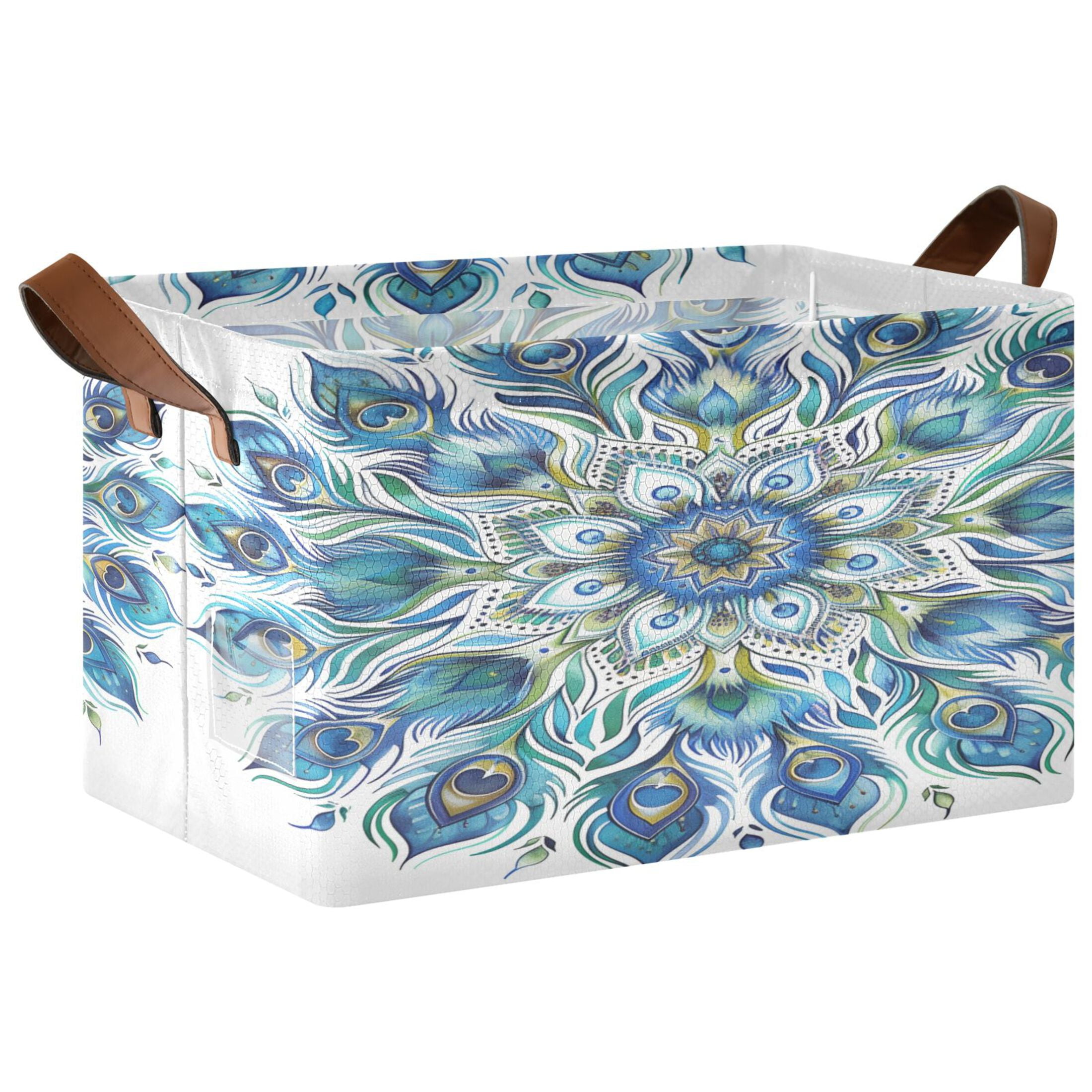 Collapsible Storage Bins Fabric Shelf Baskets with Handles Closet ...