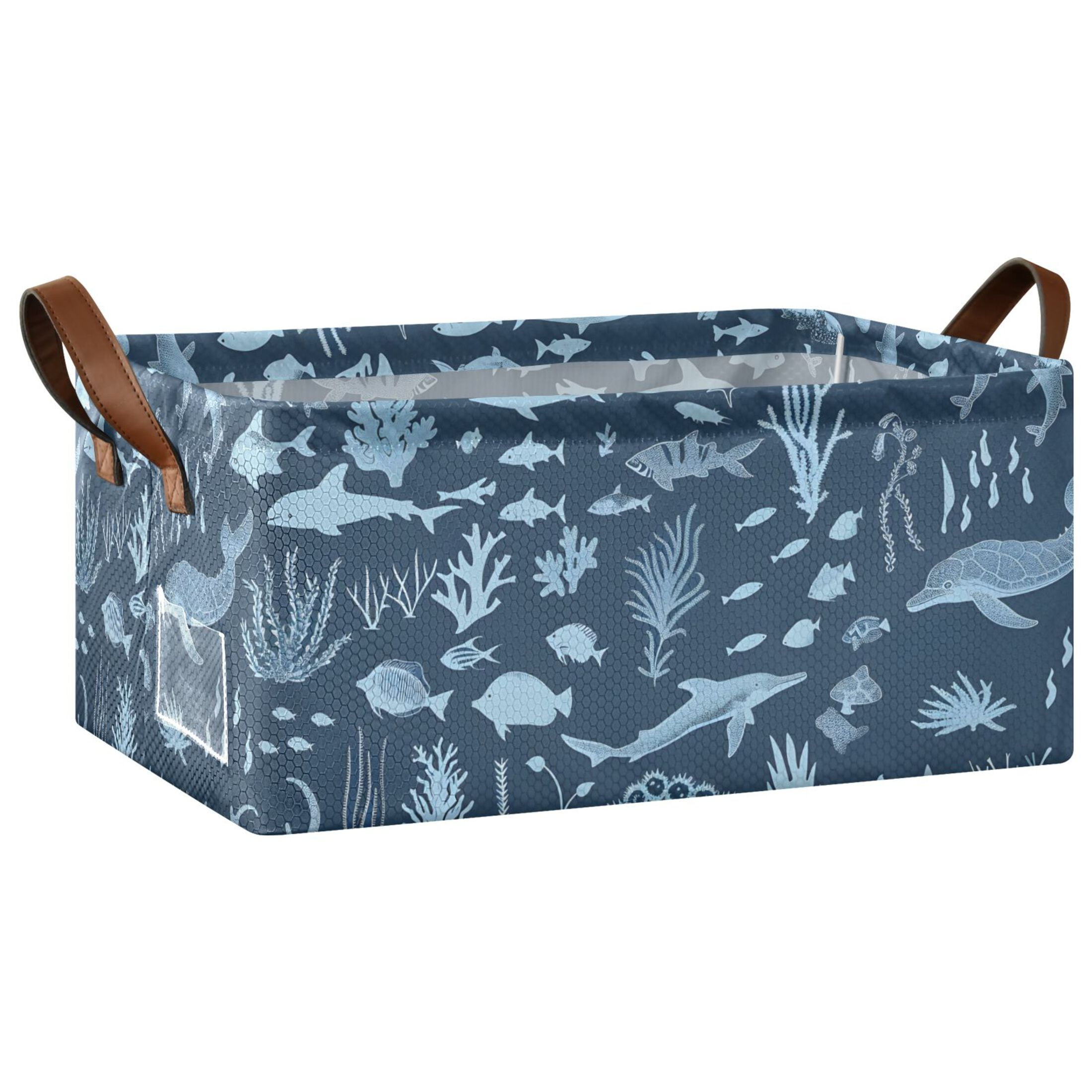 Collapsible Storage Bins Fabric Shelf Baskets with Handles Closet ...