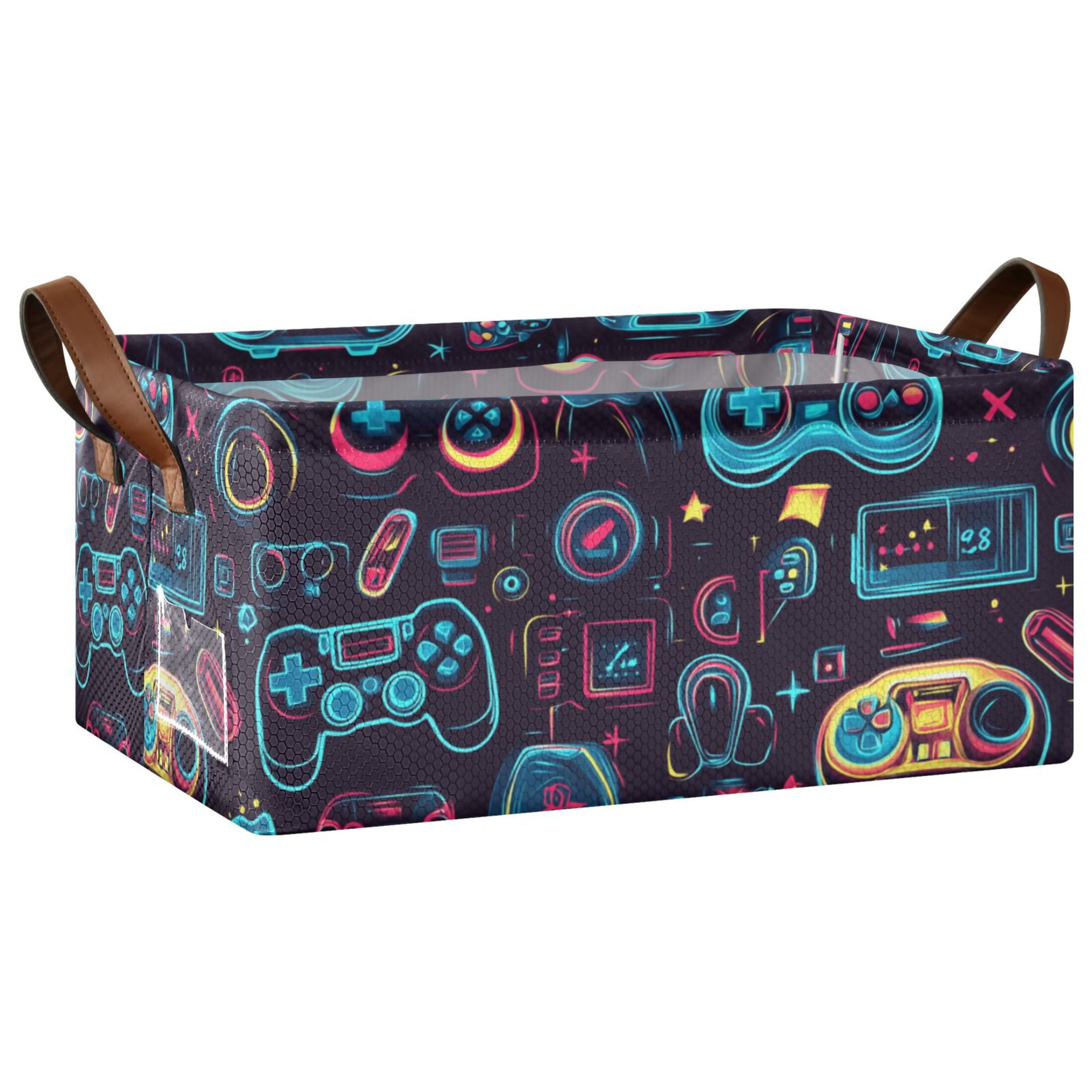 Collapsible Storage Bins Fabric Shelf Baskets with Handles Closet ...