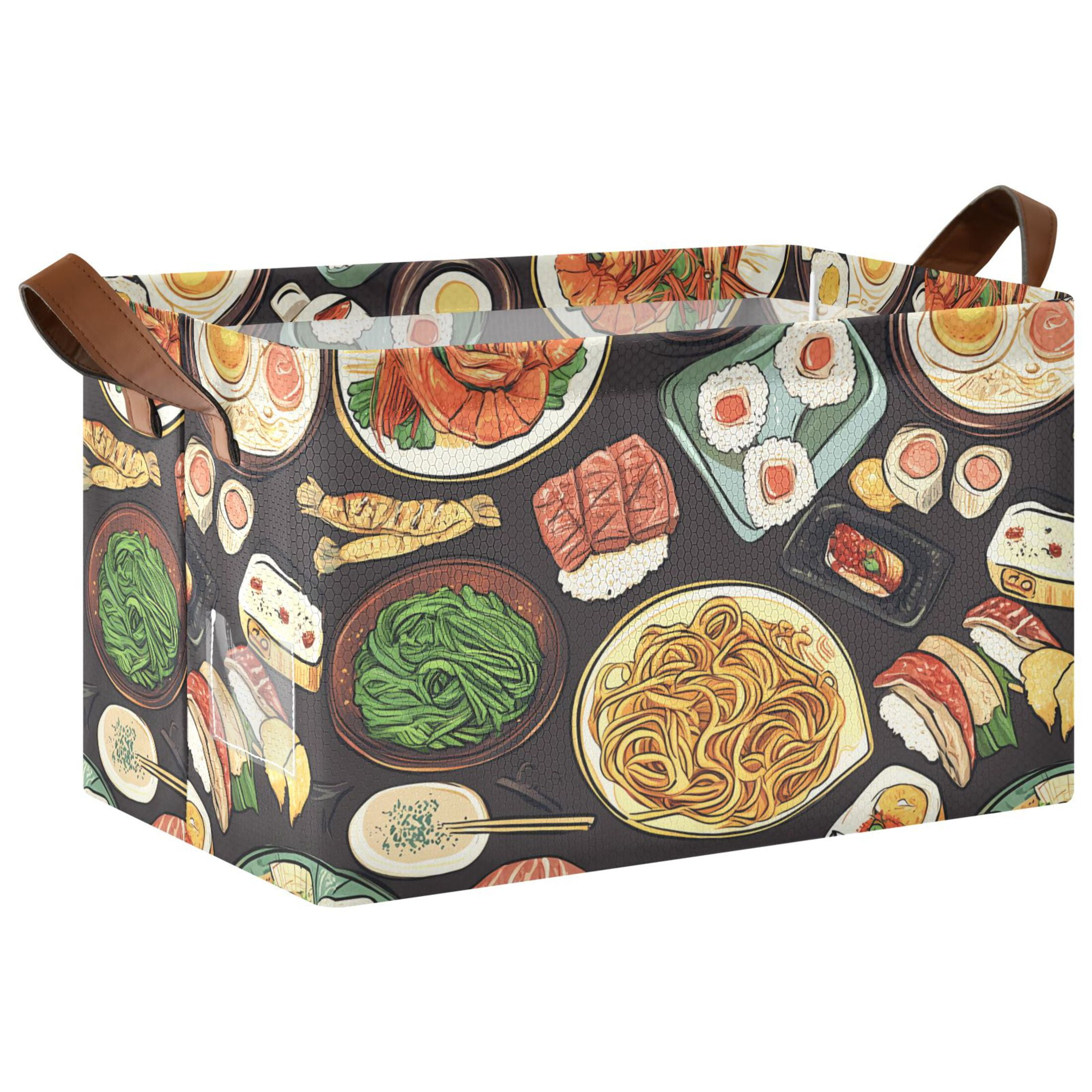 Collapsible Storage Bins Fabric Shelf Baskets with Handles Closet ...