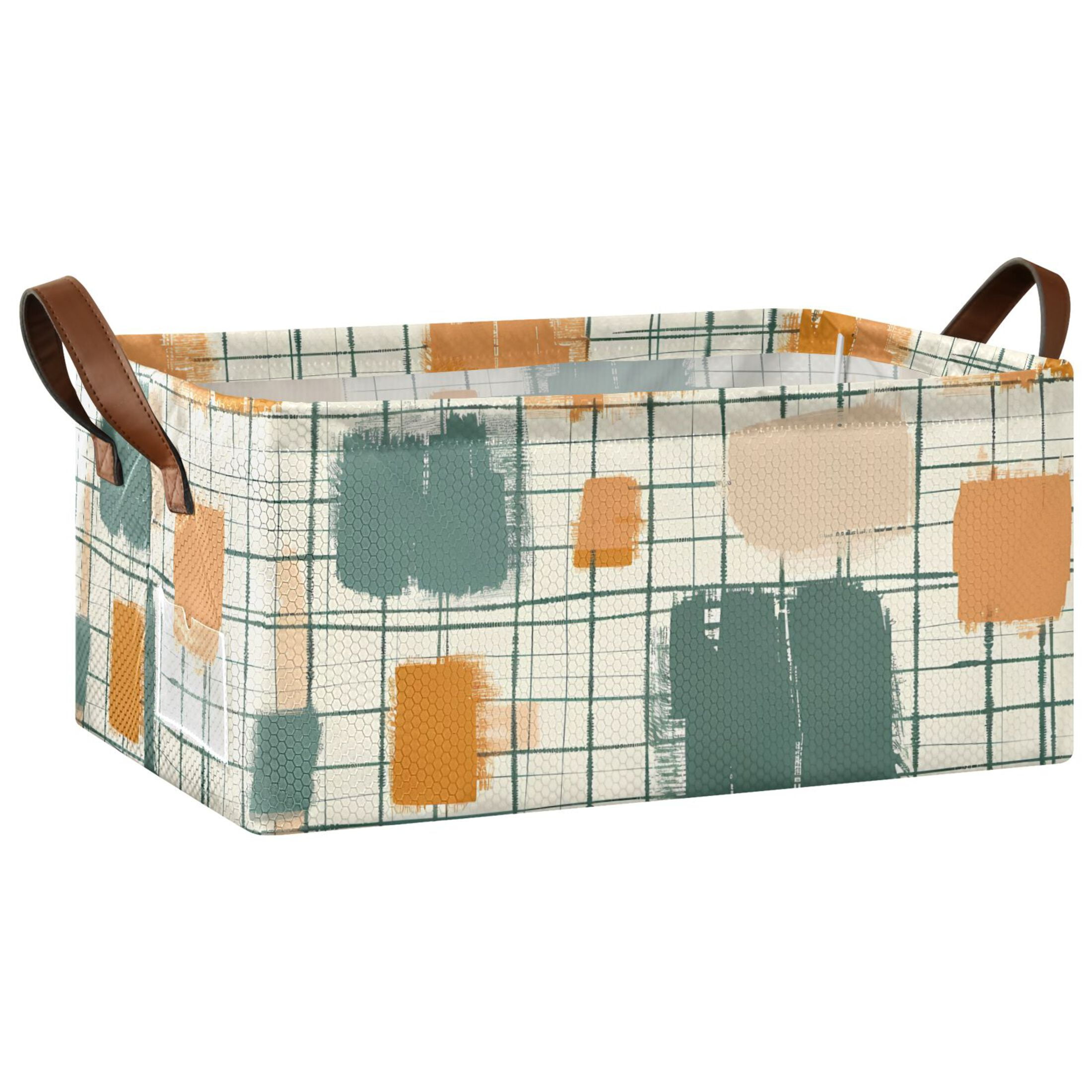 Collapsible Storage Bins Fabric Shelf Baskets with Handles Closet ...