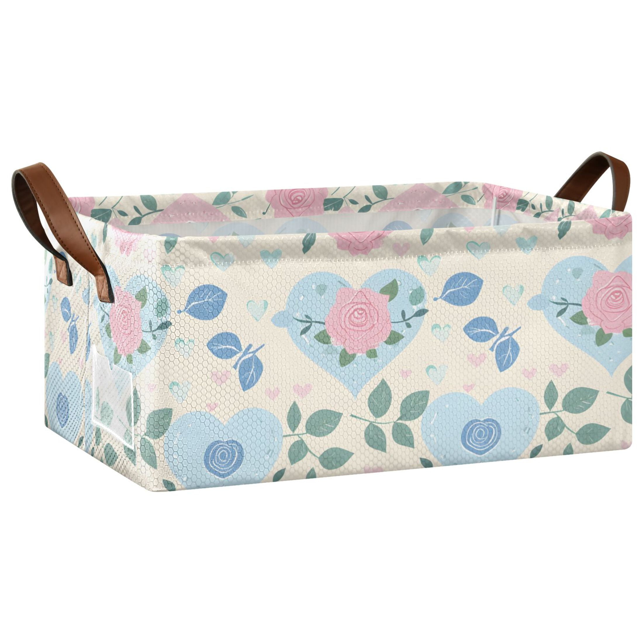 Collapsible Storage Bins Fabric Shelf Baskets with Handles Closet ...