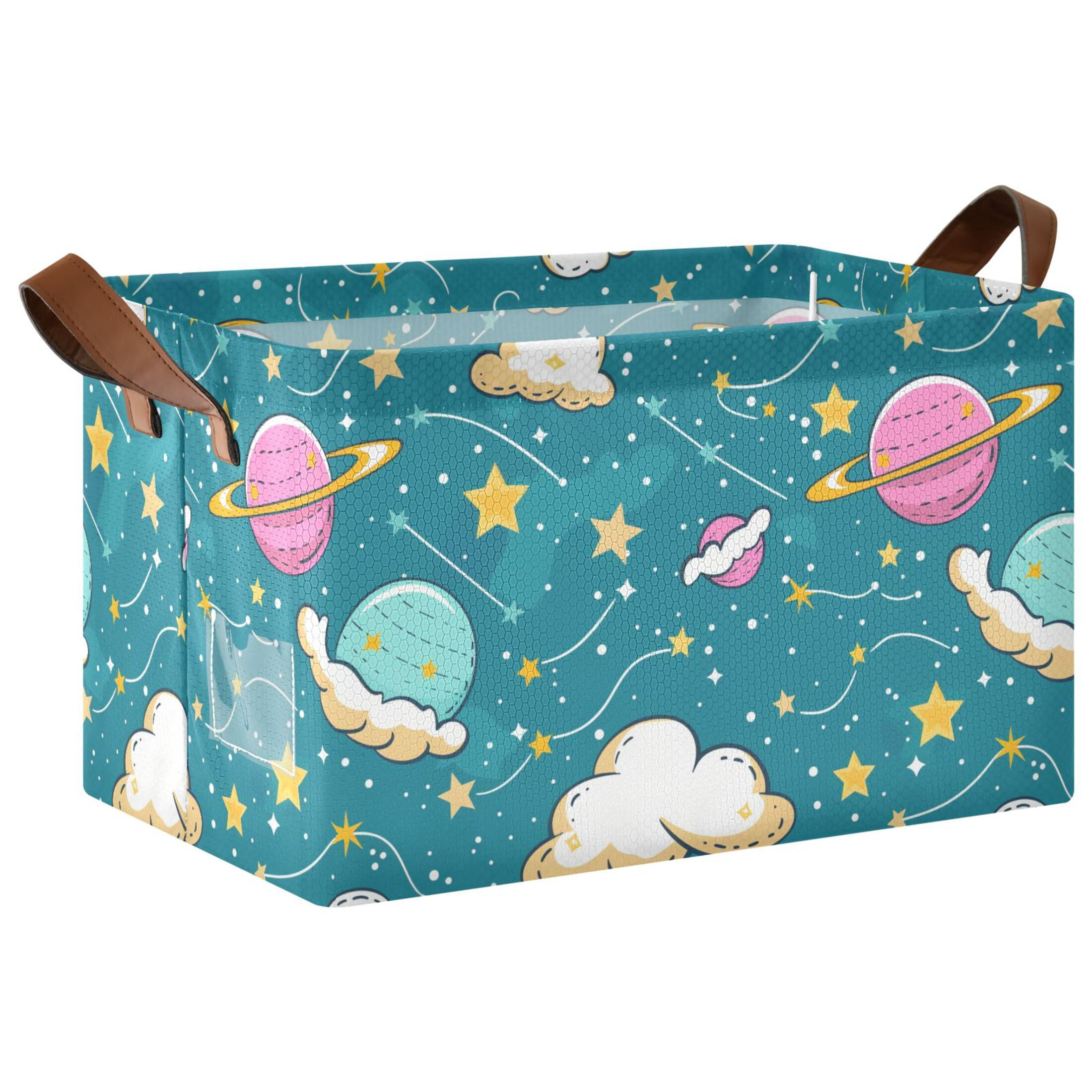 Collapsible Storage Bins Fabric Shelf Baskets with Handles Closet ...