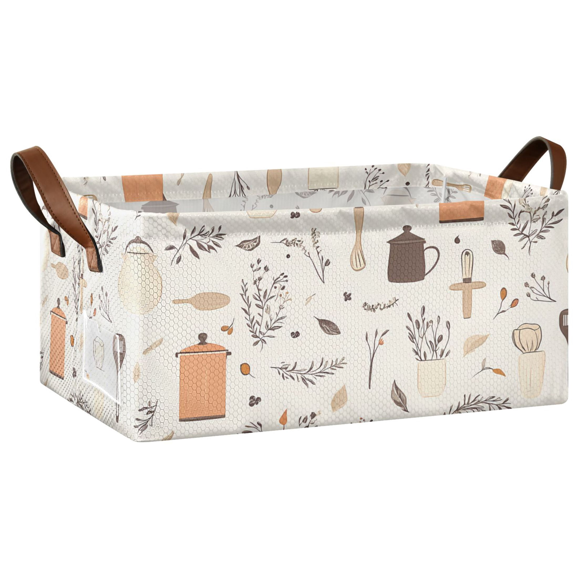 Collapsible Storage Bins Fabric Shelf Baskets with Handles Closet ...
