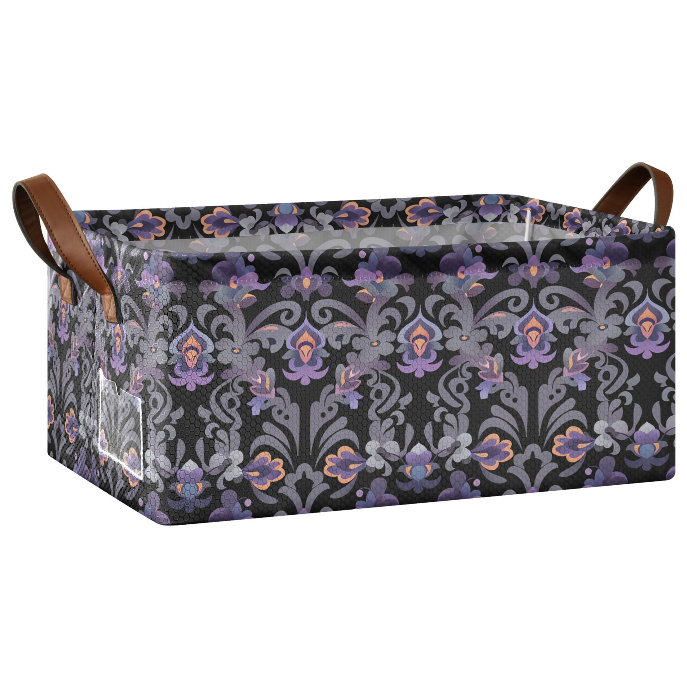 Collapsible Storage Bins Fabric Shelf Baskets with Handles Closet ...
