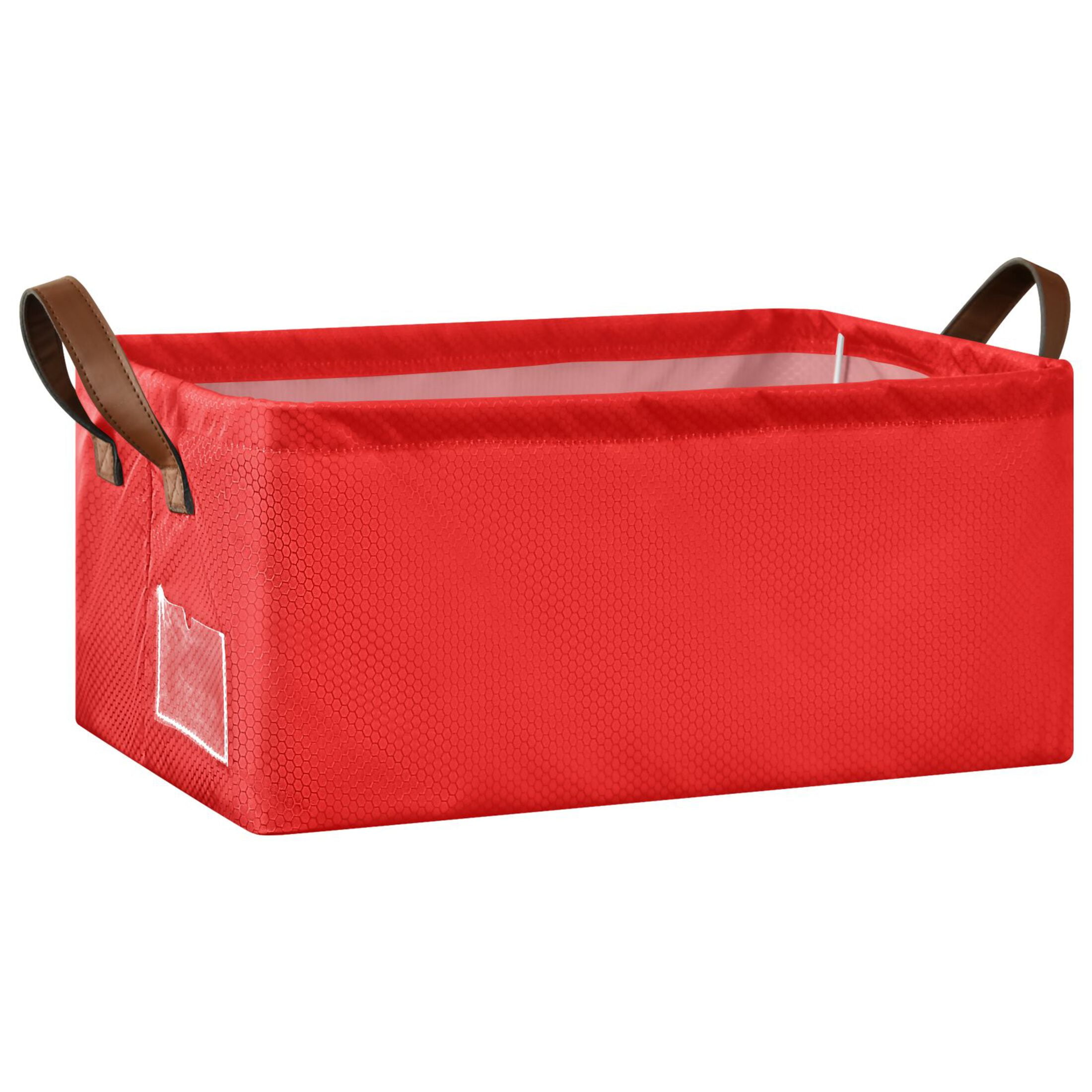 Collapsible Storage Bins Fabric Shelf Baskets with Handles Closet ...
