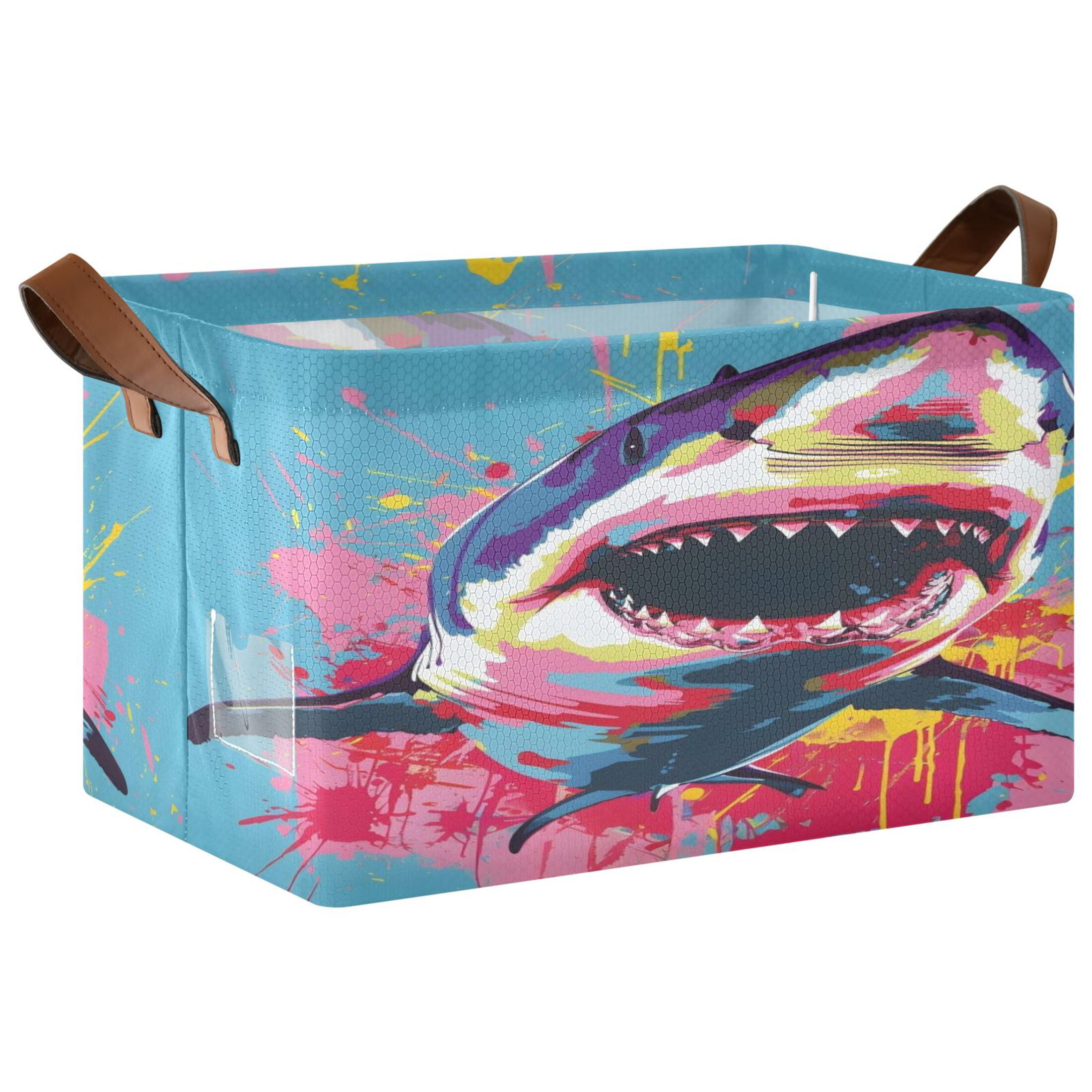 Collapsible Storage Bins Fabric Shelf Baskets with Handles Closet ...