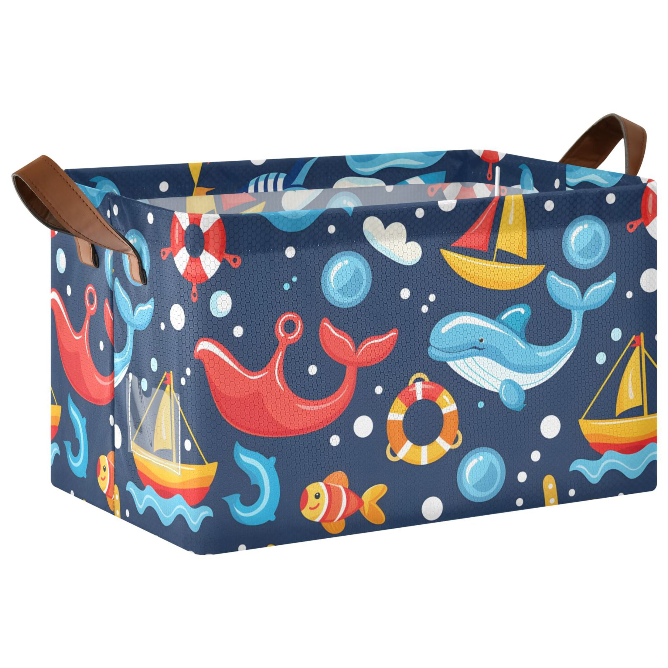 Collapsible Storage Bins Fabric Shelf Baskets with Handles Closet ...