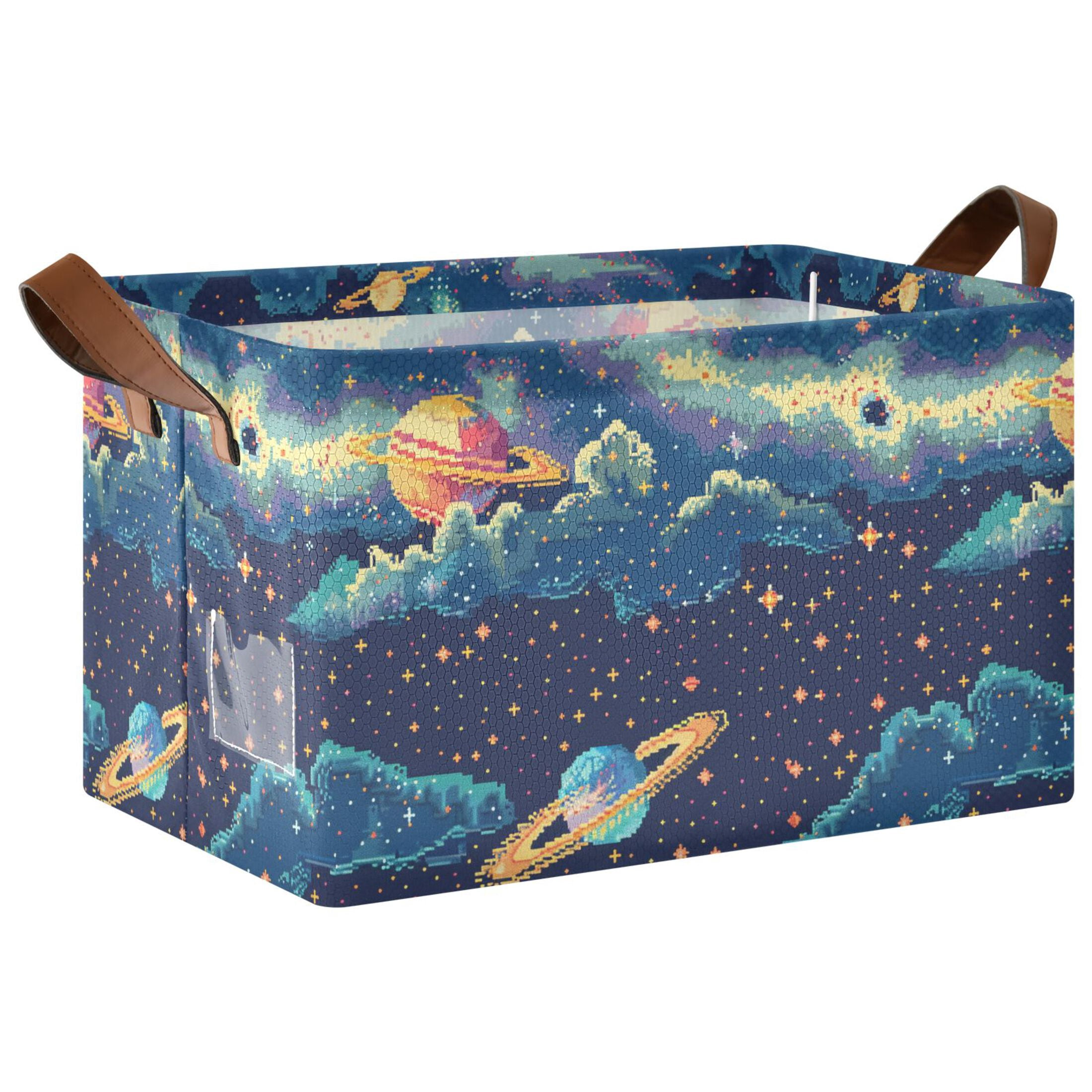 Collapsible Storage Bins Fabric Shelf Baskets with Handles Closet ...
