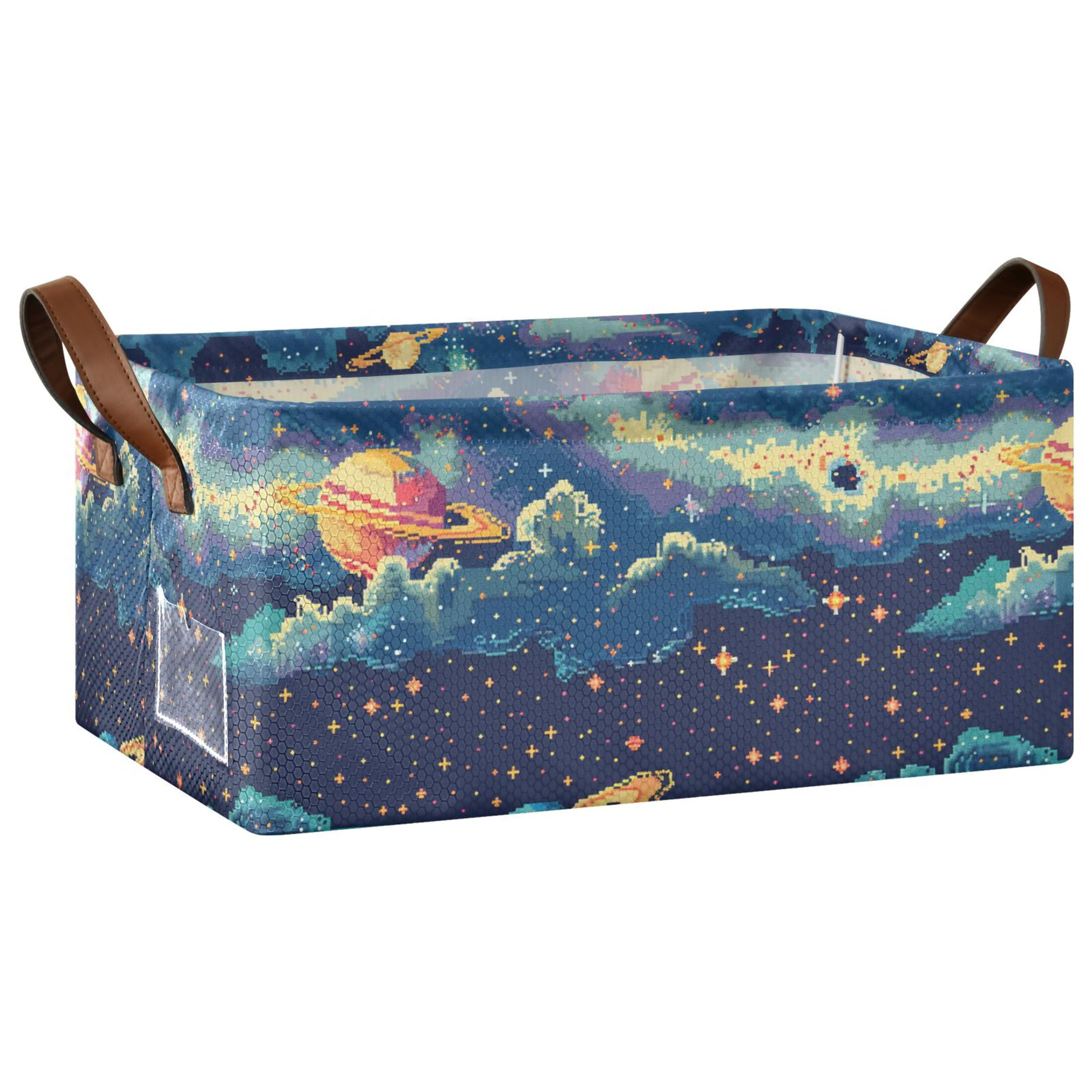 Collapsible Storage Bins Fabric Shelf Baskets with Handles Closet ...