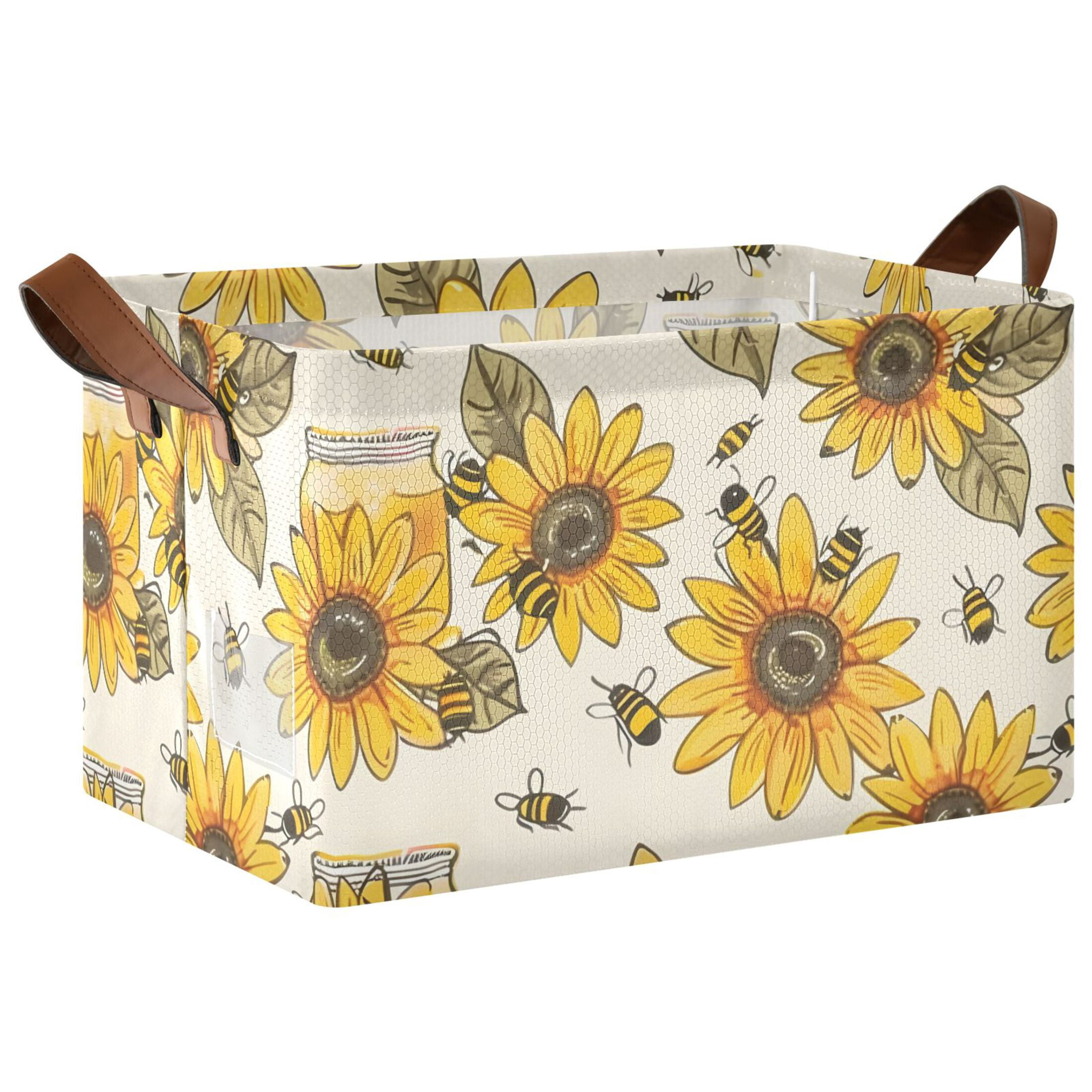 Collapsible Storage Bins Fabric Shelf Baskets with Handles Closet ...