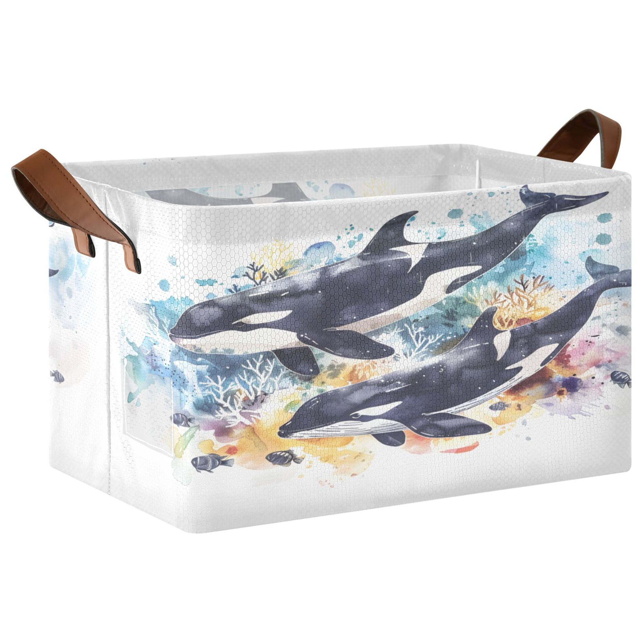 Collapsible Storage Bins Fabric Shelf Baskets with Handles Closet ...