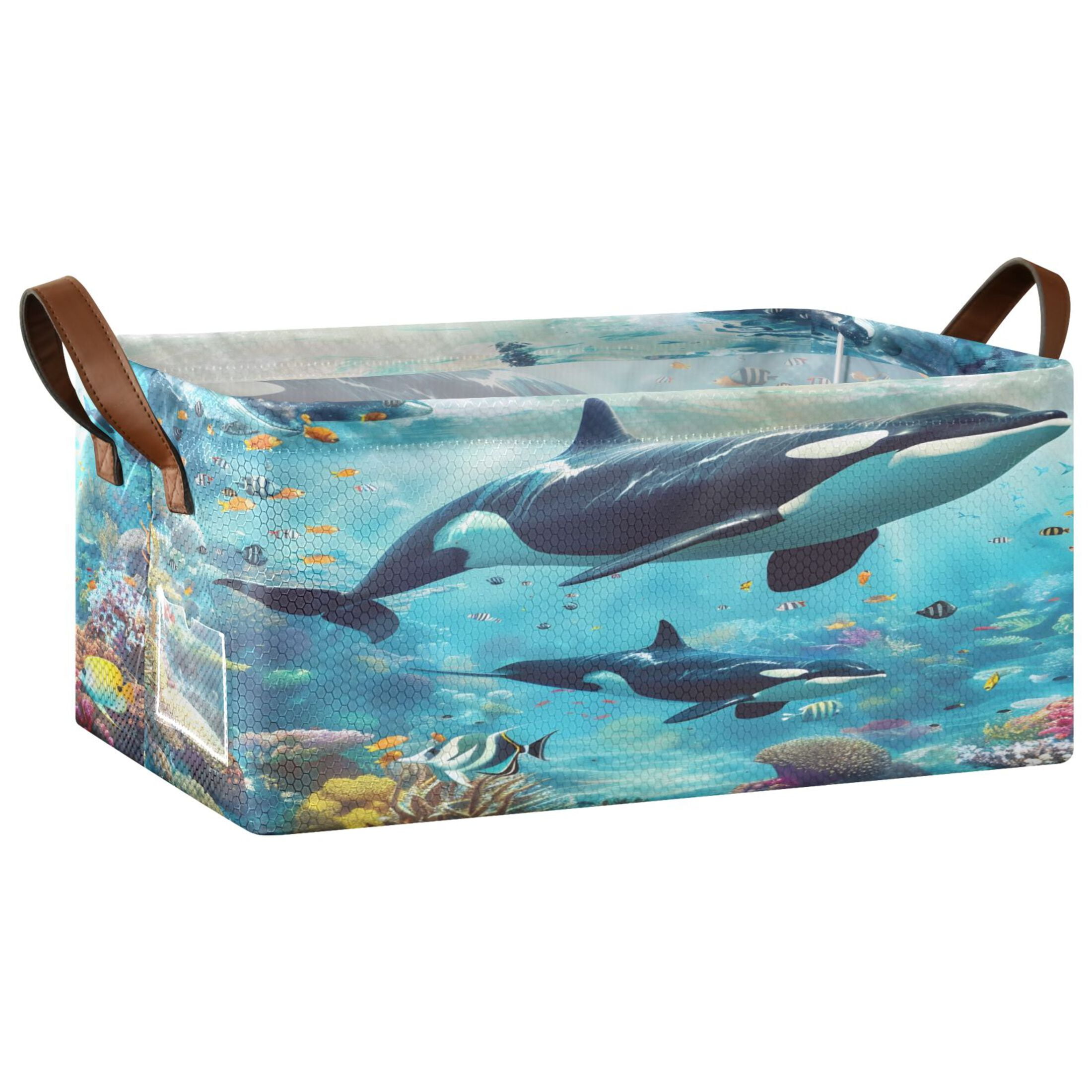 Collapsible Storage Bins Fabric Shelf Baskets with Handles Closet ...