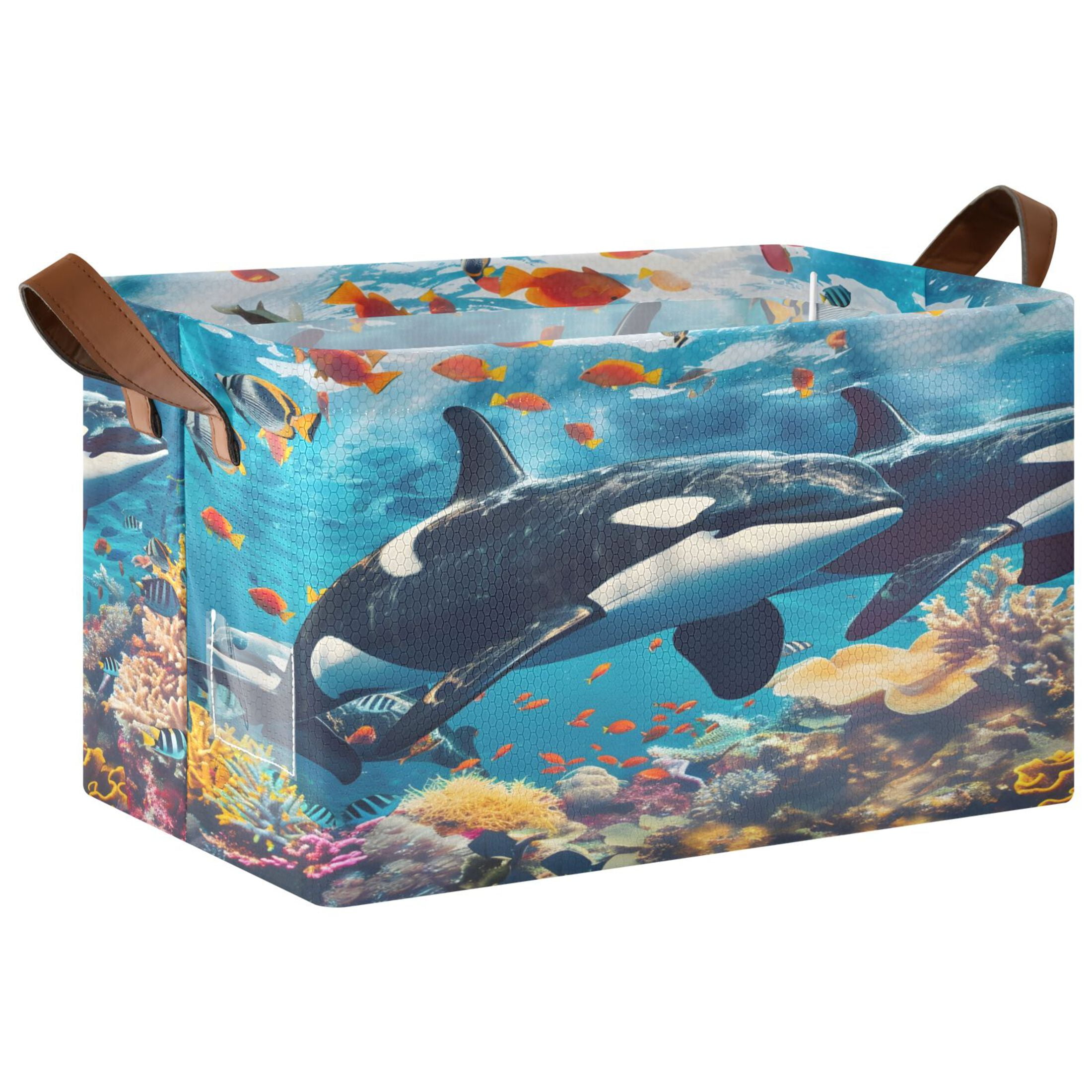 Collapsible Storage Bins Fabric Shelf Baskets with Handles Closet ...