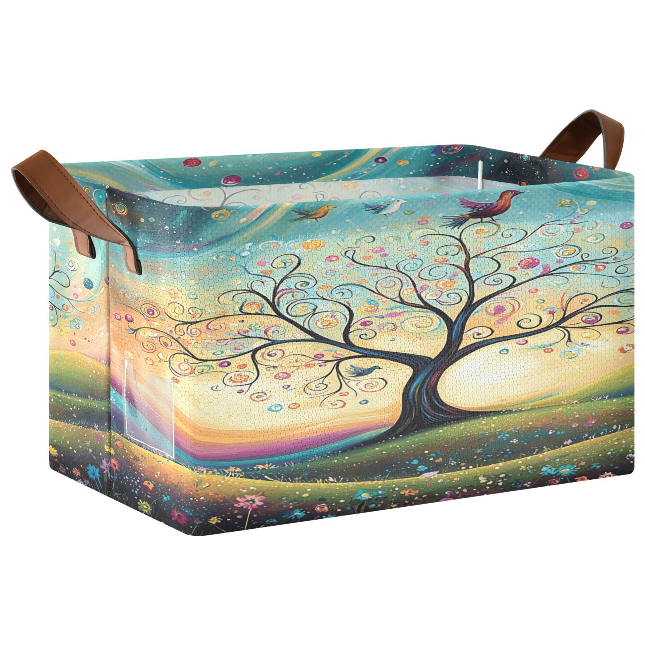 Collapsible Storage Bins Fabric Shelf Baskets with Handles Closet ...