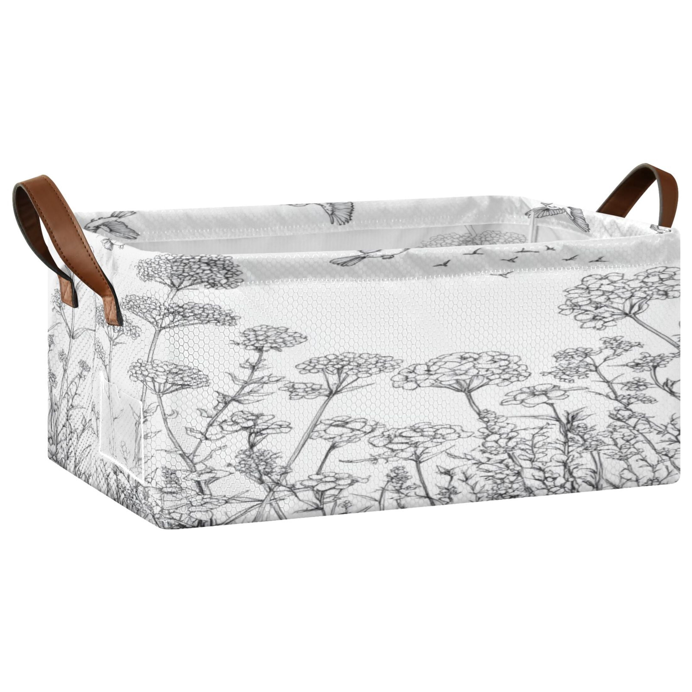 Collapsible Storage Bins Fabric Shelf Baskets with Handles Closet ...