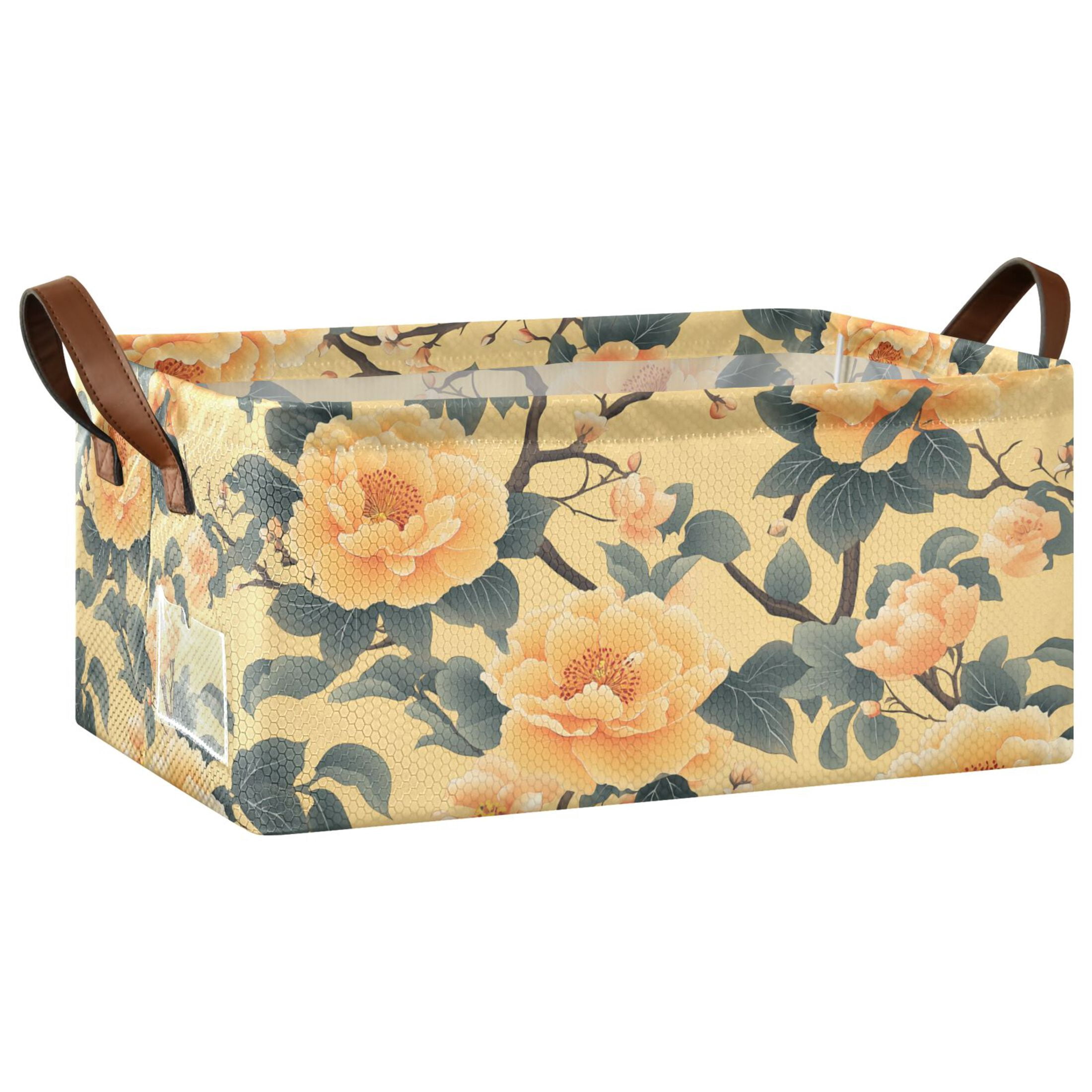 Collapsible Storage Bins Fabric Shelf Baskets with Handles Closet ...