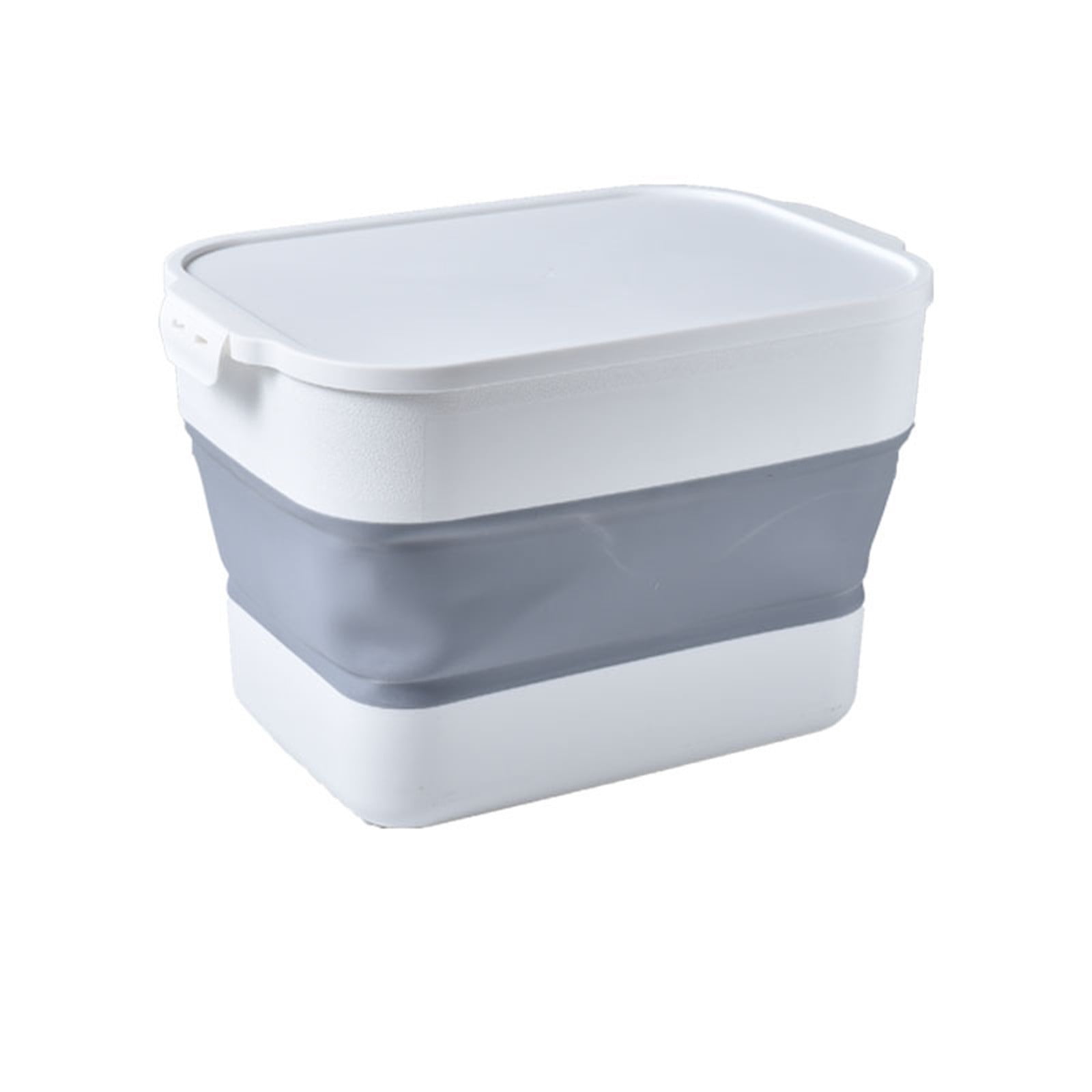 Collapsible Storage Bins with Lid,Large Plastic Foldable Organizer ...