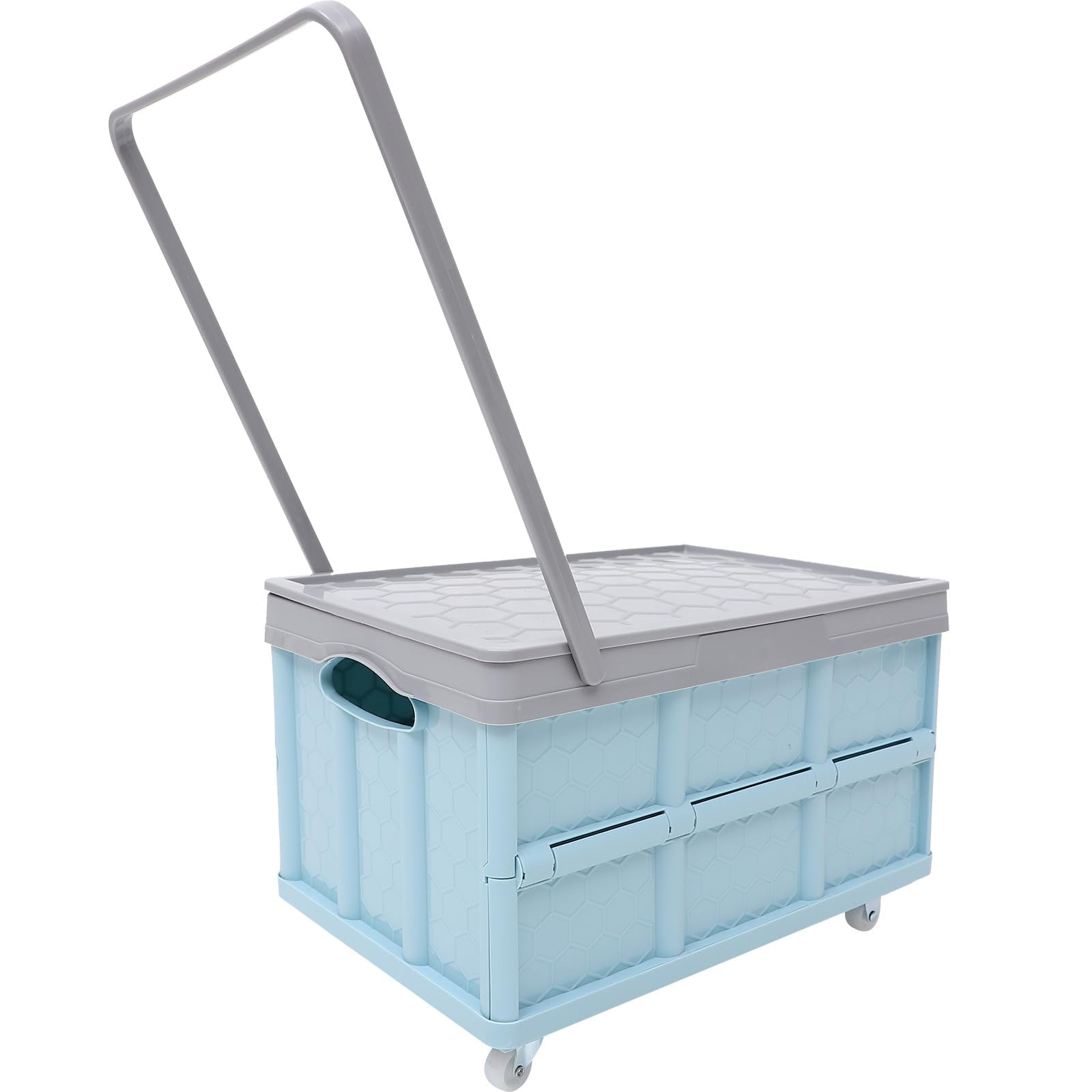 Collapsible Storage Bins with Lids, Folding Plastic Stackable Crates ...