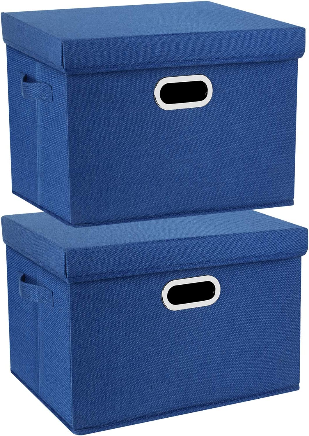 Collapsible Storage Bins With Lids, Large Fabric Storage Boxes - 2 Pack ...