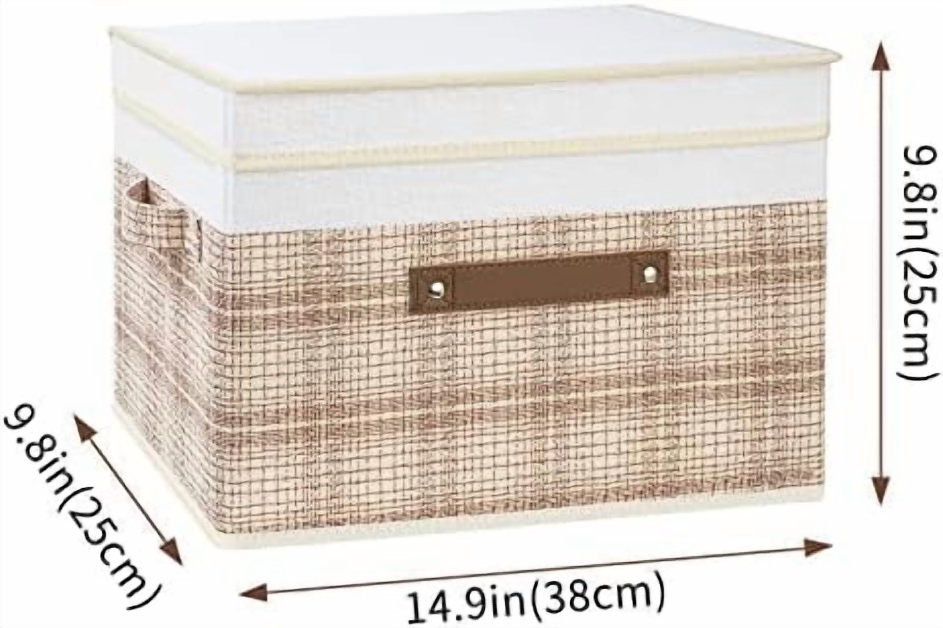 Collapsible Storage Bins with Lids, Patchwork Design, Washable, Fabric ...