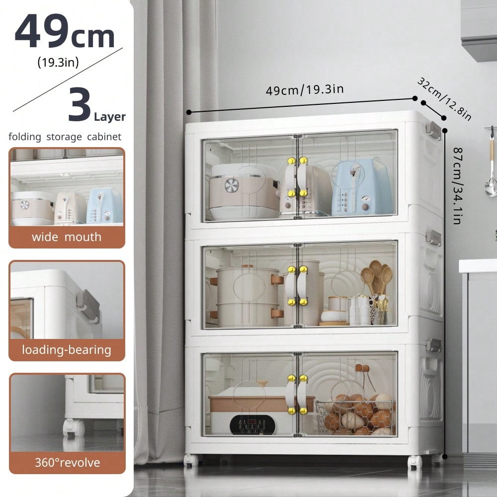 Collapsible Storage Box 5 Layers, Large Double Open Storage Box, Large ...