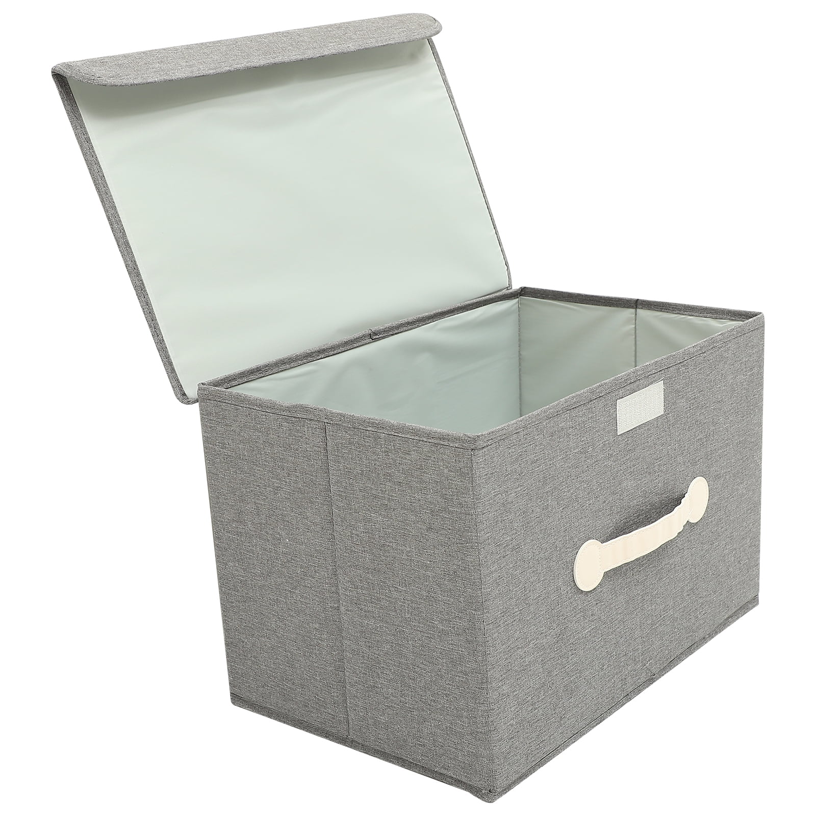 WHAMVOX Grey Cloth Folding Storage Box for Blankets Clothes Toys and ...