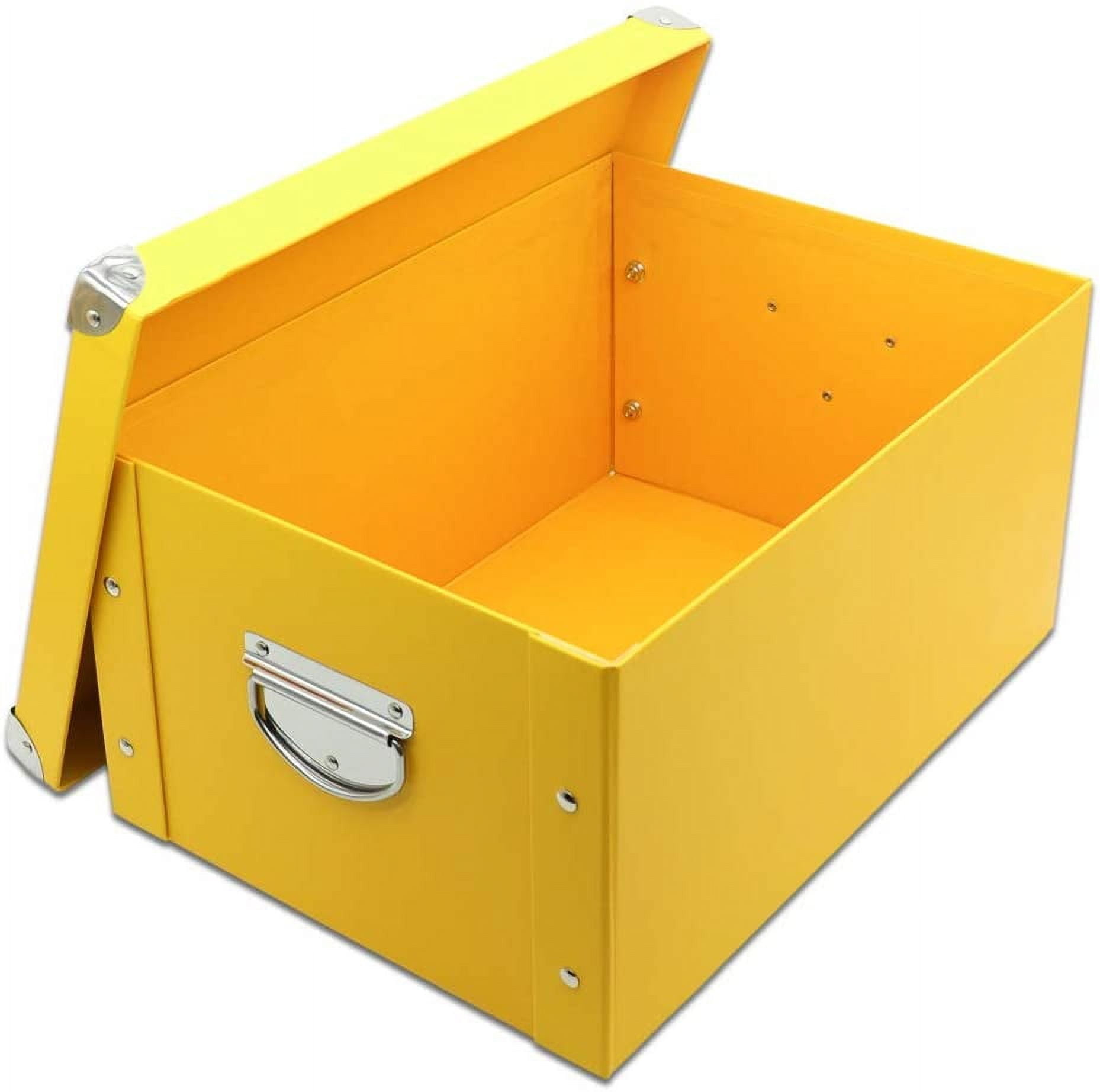 Foldable Storage Box Decorative Memory Box with Lid Reinforced Corners ...