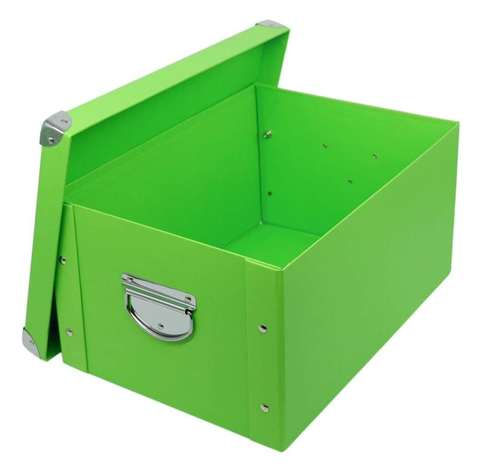 Collapsible Storage Box, Decorative Memory Box with Lid & Metal ...