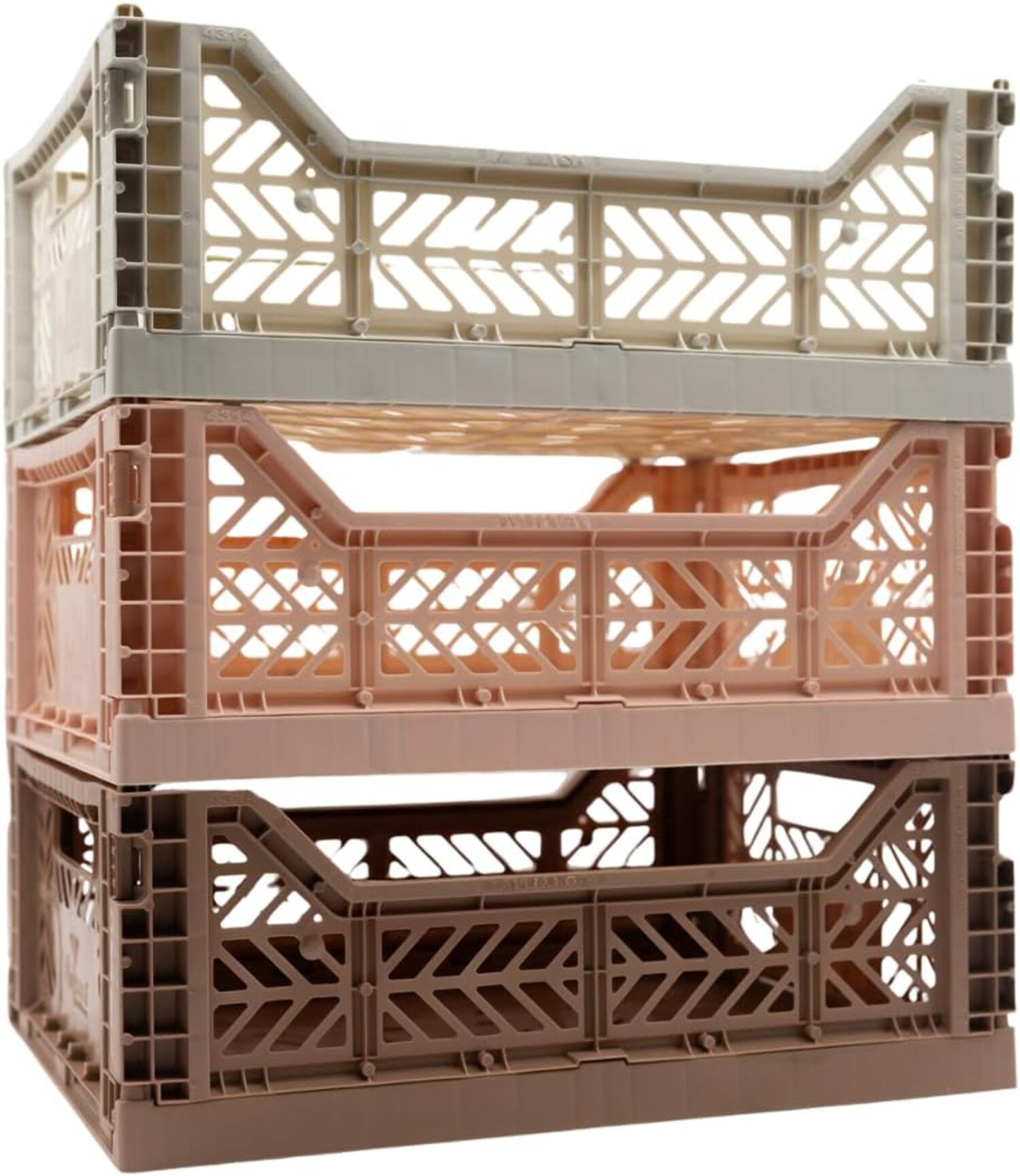 Collapsible Storage Box, Foldable Crate Organizer Bin with Handle ...