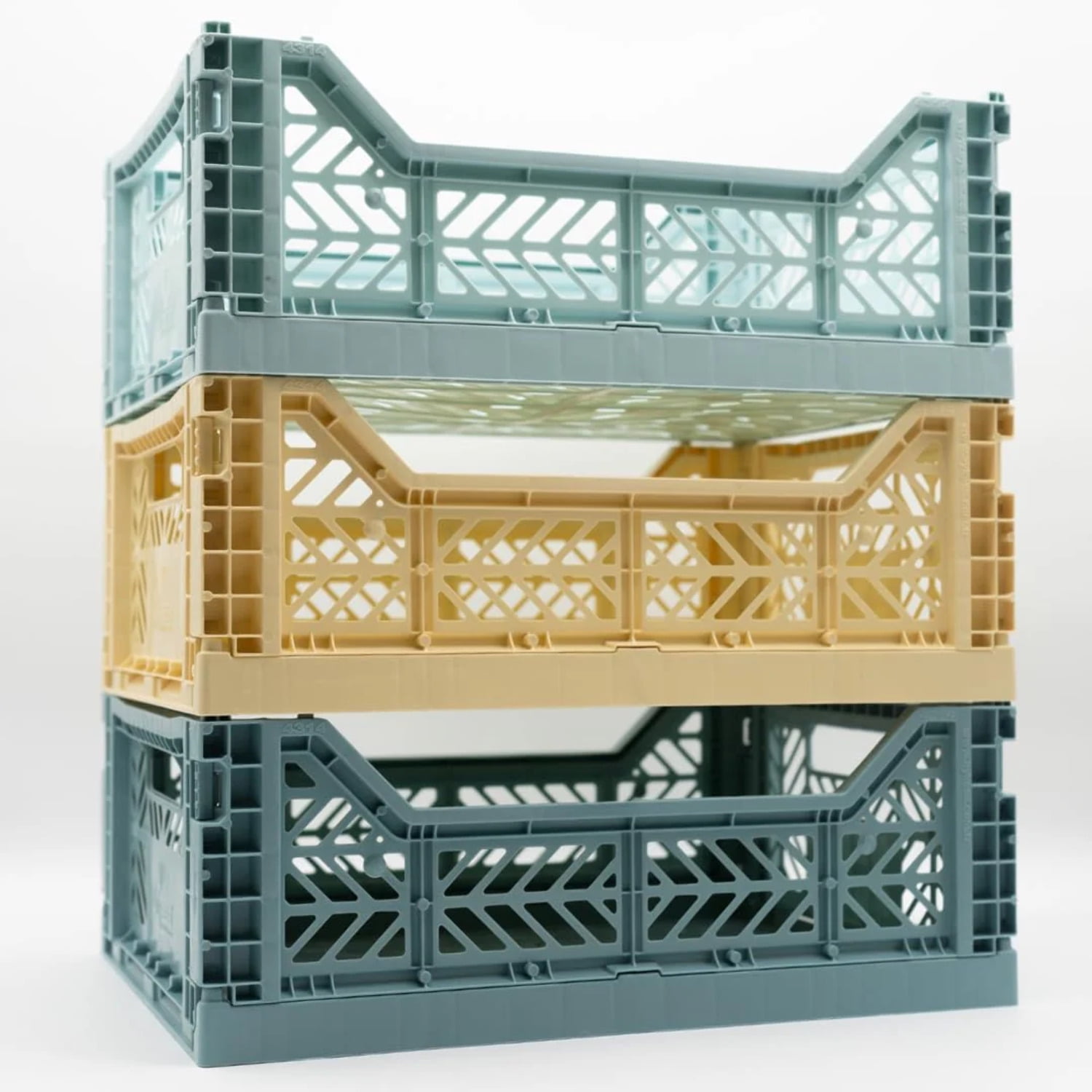 Collapsible Storage Box, Foldable Crate Organizer Bin with Handle ...