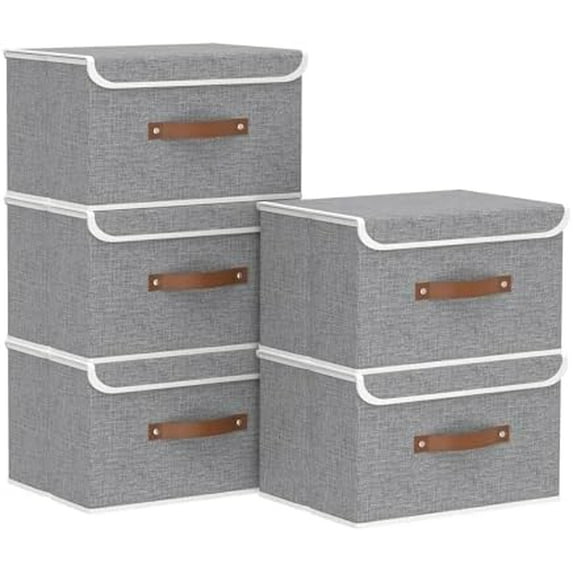 Collapsible Storage Boxes, Foldable Bin with Lids, Cube Clothes ...