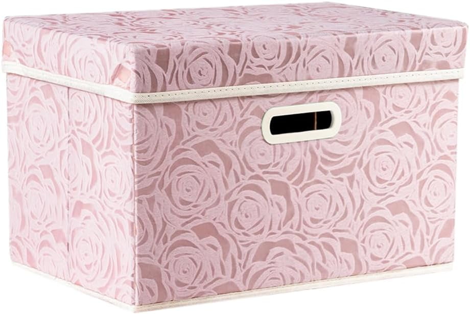 Collapsible Storage Boxes with Lids Fabric Decorative Storage Bins ...
