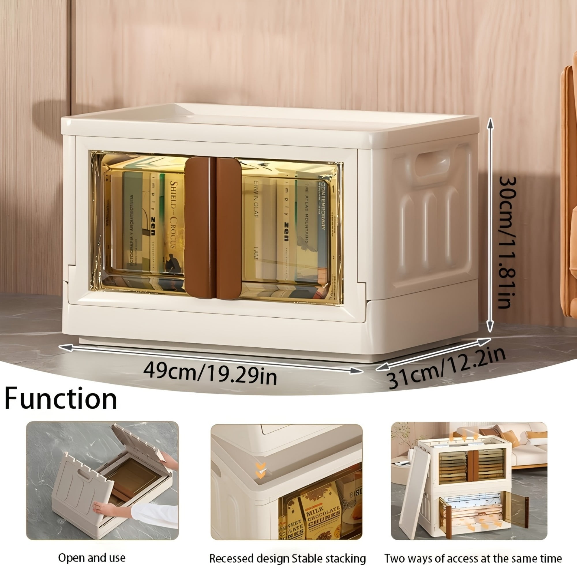 Collapsible Storage Boxes Stackable Clear Plastic Wardrobe Storage Box ...