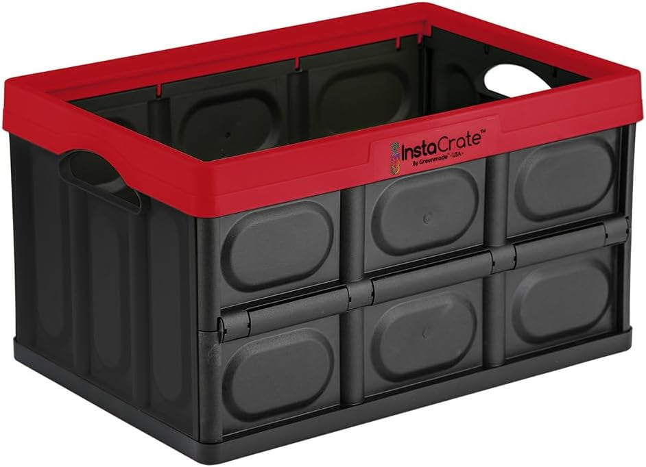 Collapsible Storage Container, 12 gal, Red/Black - Walmart.com