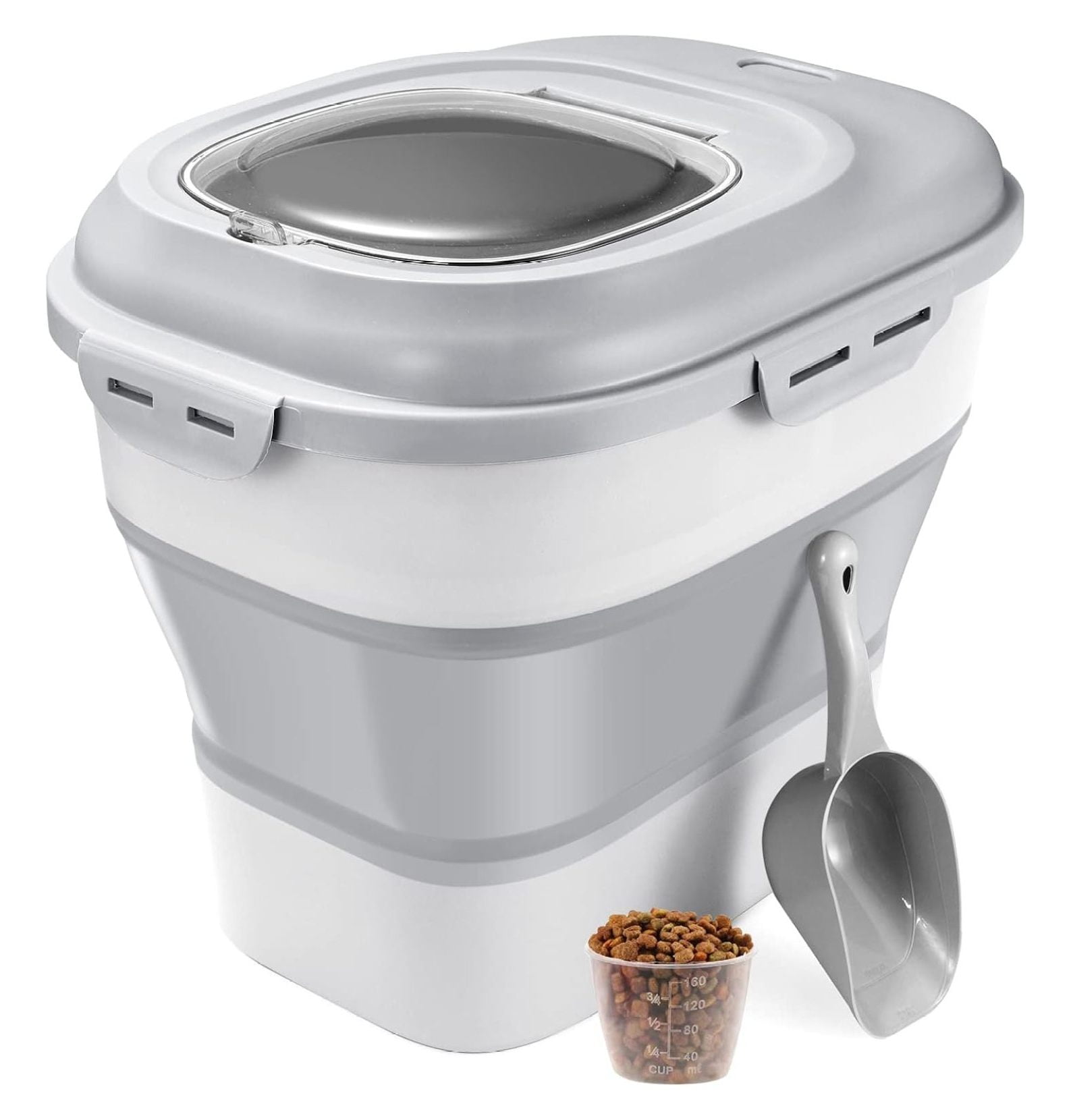 Collapsible Storage Container, Airtight Sealed Pet Container with ...