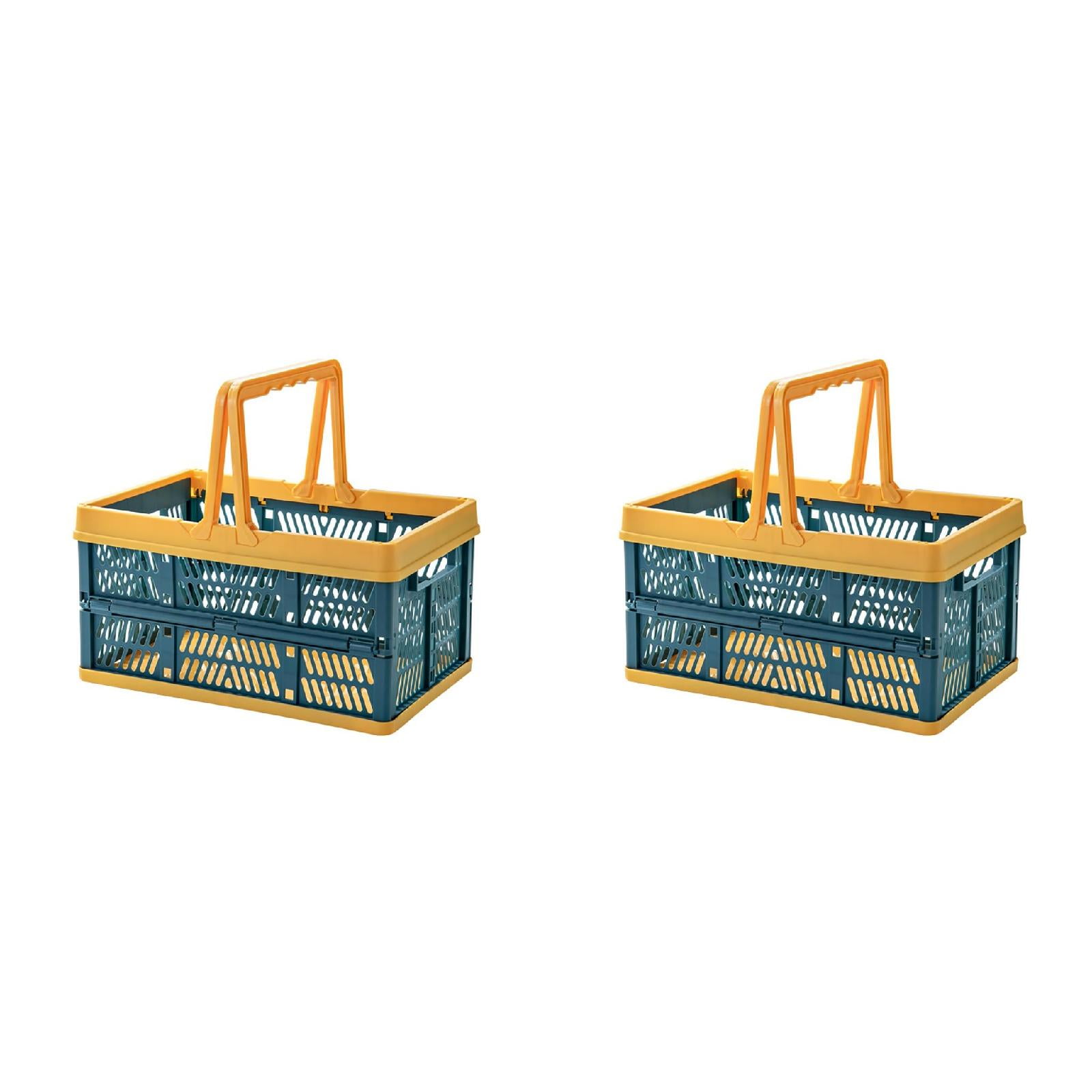 Collapsible Storage Crate with Folding Handles Container Easy Storage ...