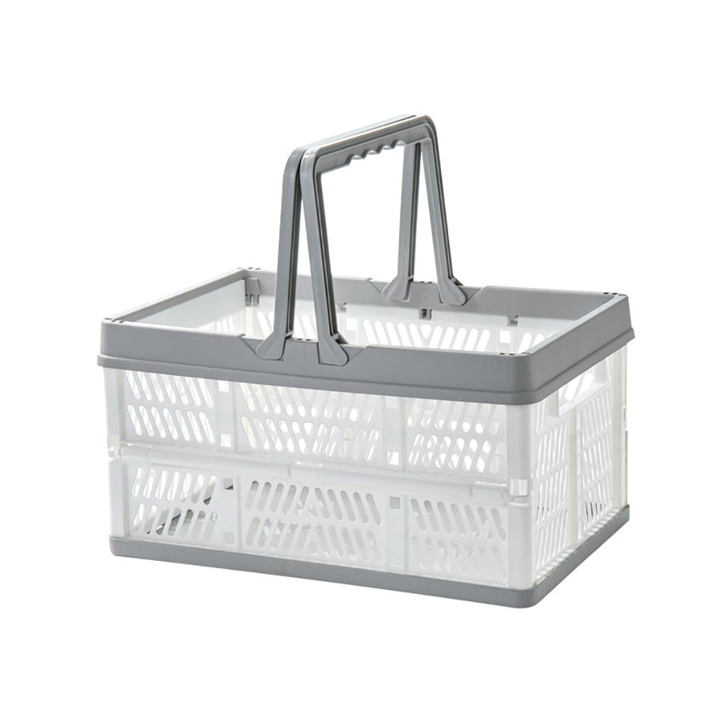 Collapsible Storage Crate with Folding Handles Container Easy Storage ...
