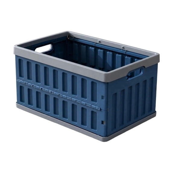 Collapsible Storage Crate with Handles, Foldable Hollow Basket with ...