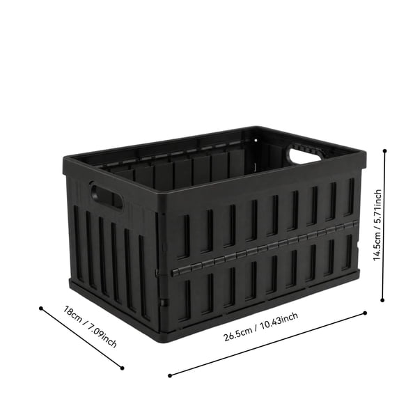 Collapsible Storage Crate with Handles, Foldable Hollow Basket with ...