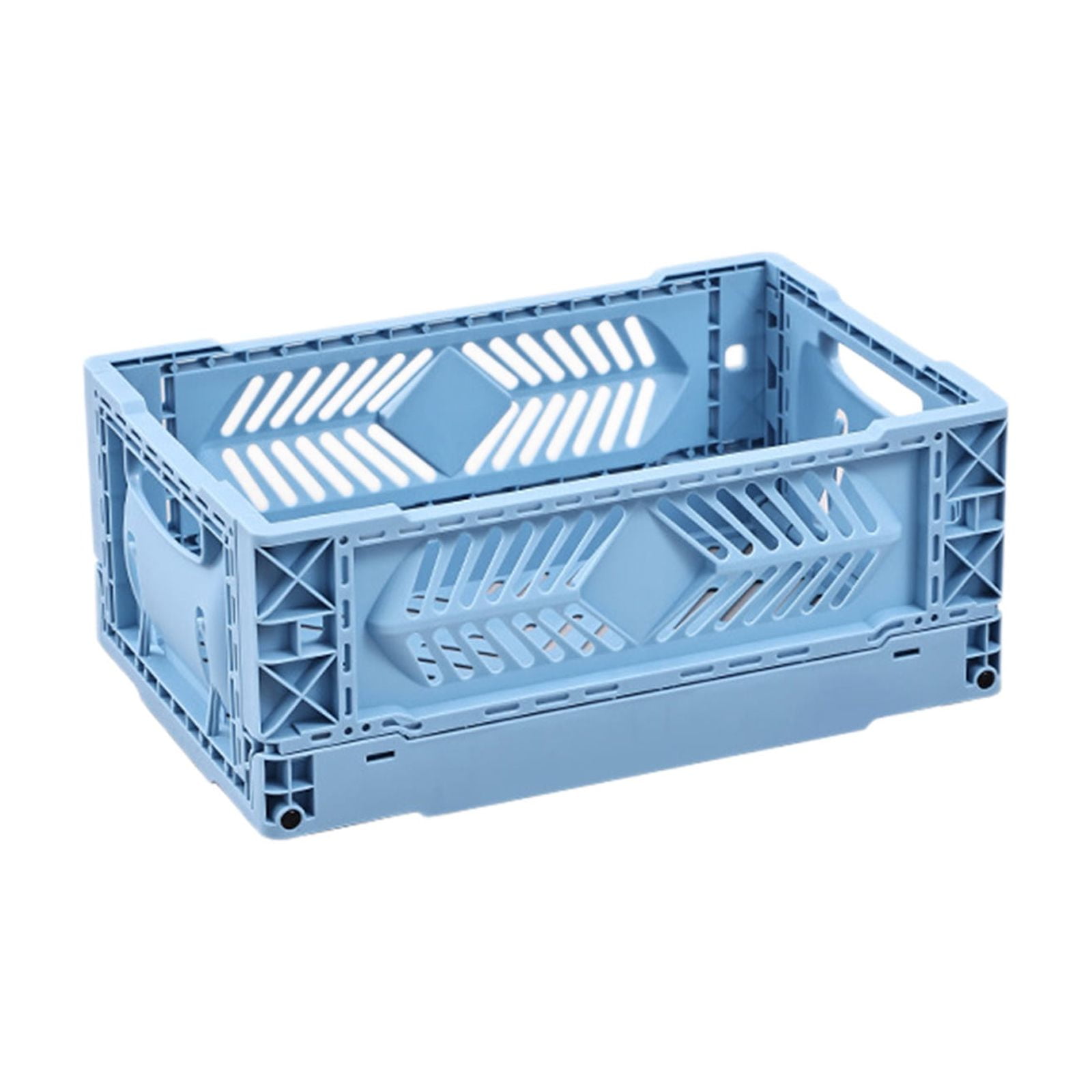 Collapsible Storage Crates for Organizing, Plastic Stackable Milk ...