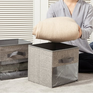 Mainstays Collapsible Cube Fabric Storage Bins (10.5" x 10.5"), 6 Pack ...