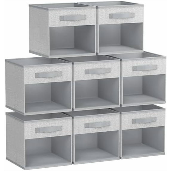 Collapsible Storage Cubes, 8 Packs Cube Storage Bins with Window ...