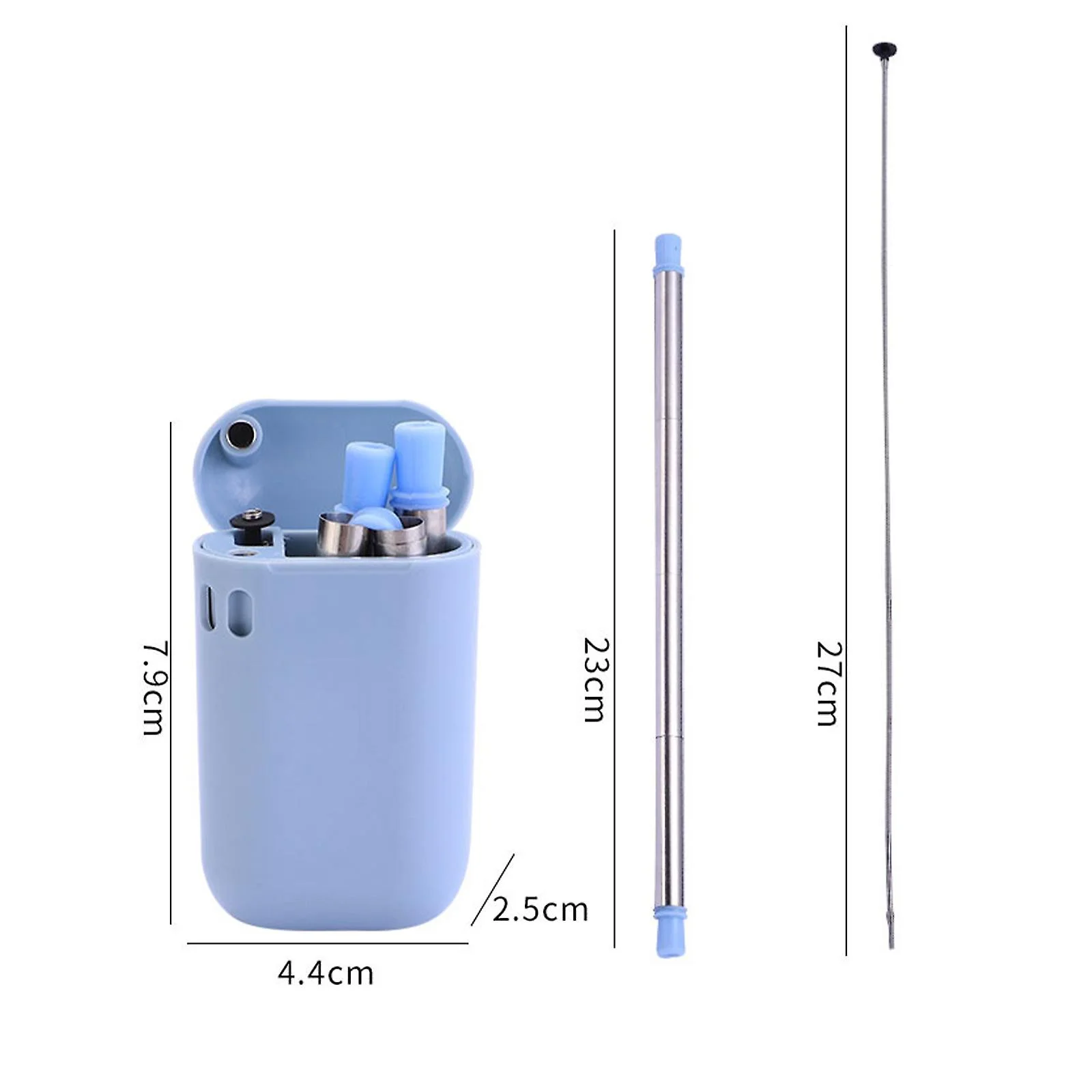 Collapsible Straw With Travel Case Stainless Steel, Foldable Straws ...