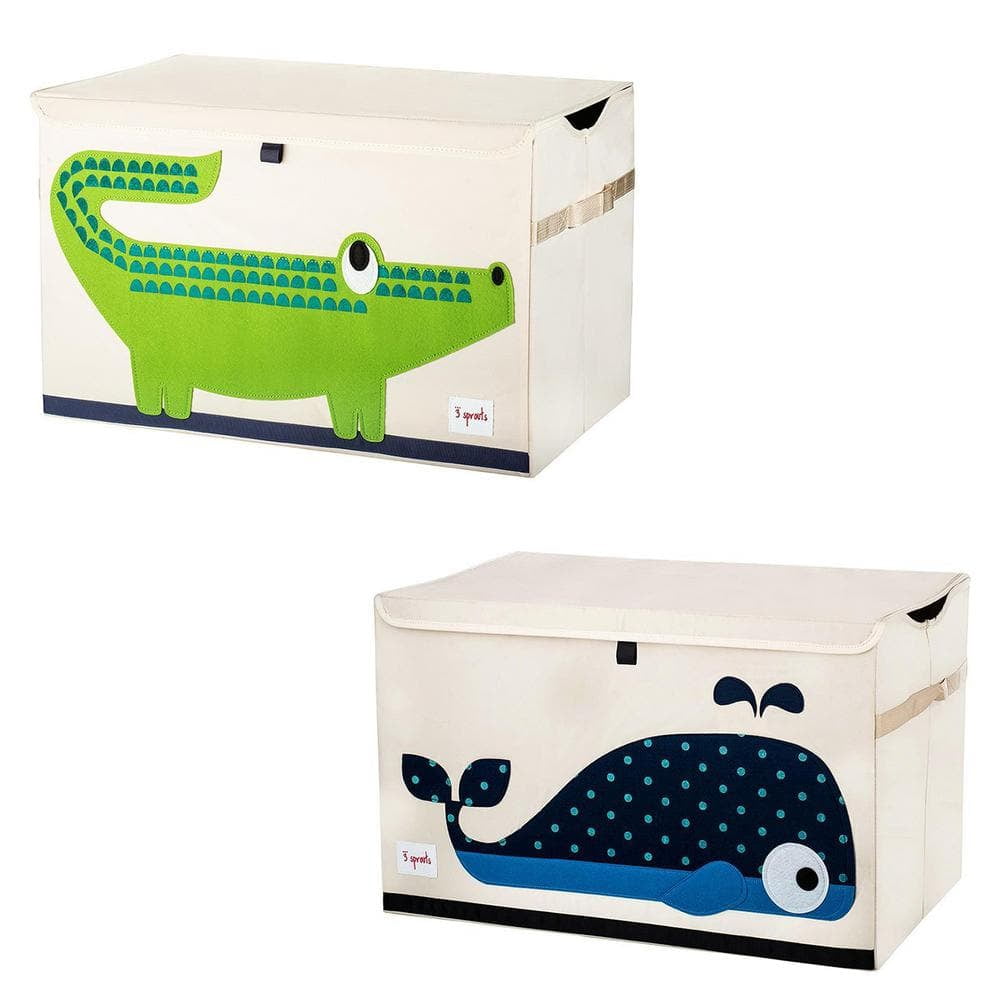 Collapsible Toy Chest Storage Bin Bundle with Crocodile Plus Whale ...