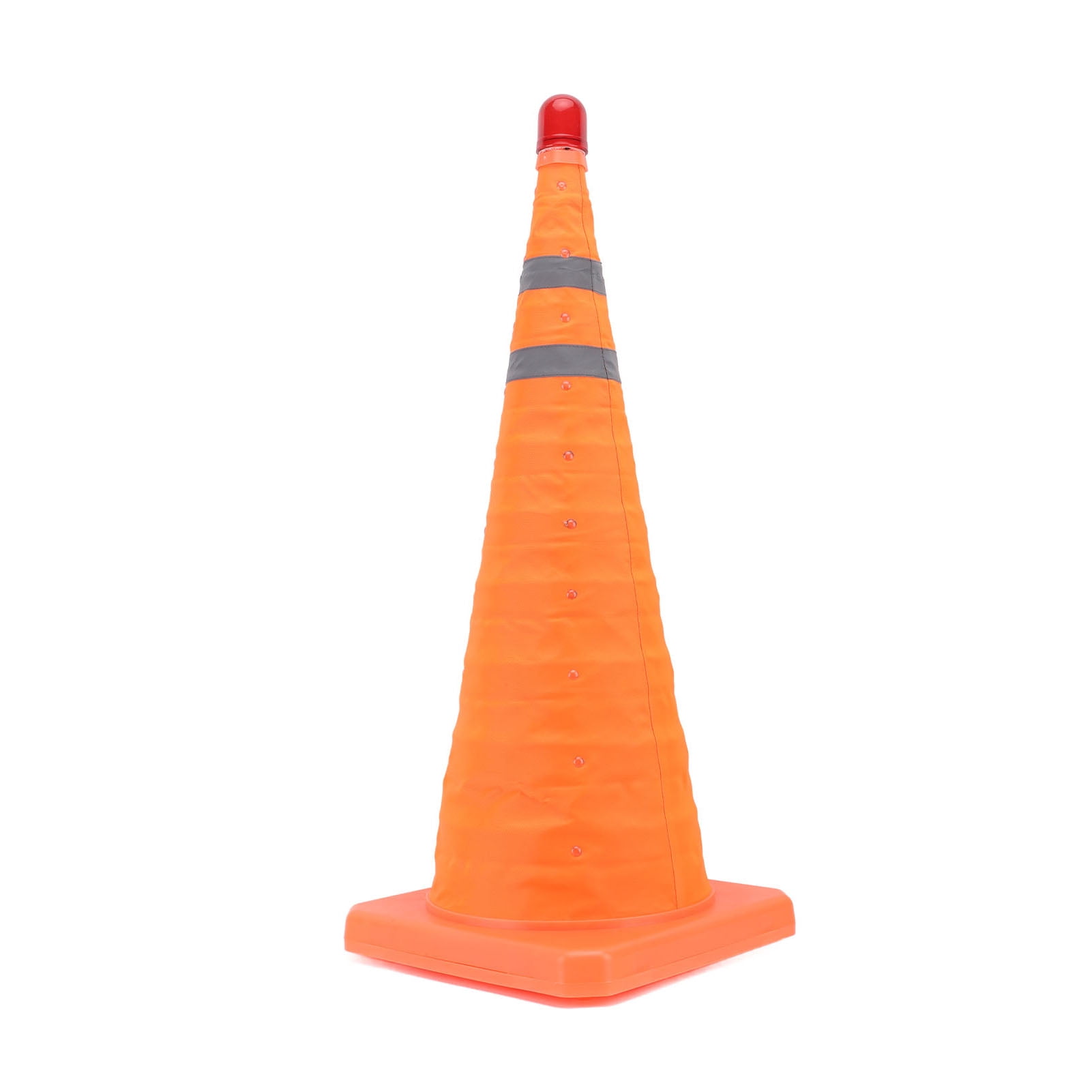 Collapsible Traffic Cone with Warning Light, 70cm Adjustable Height ...