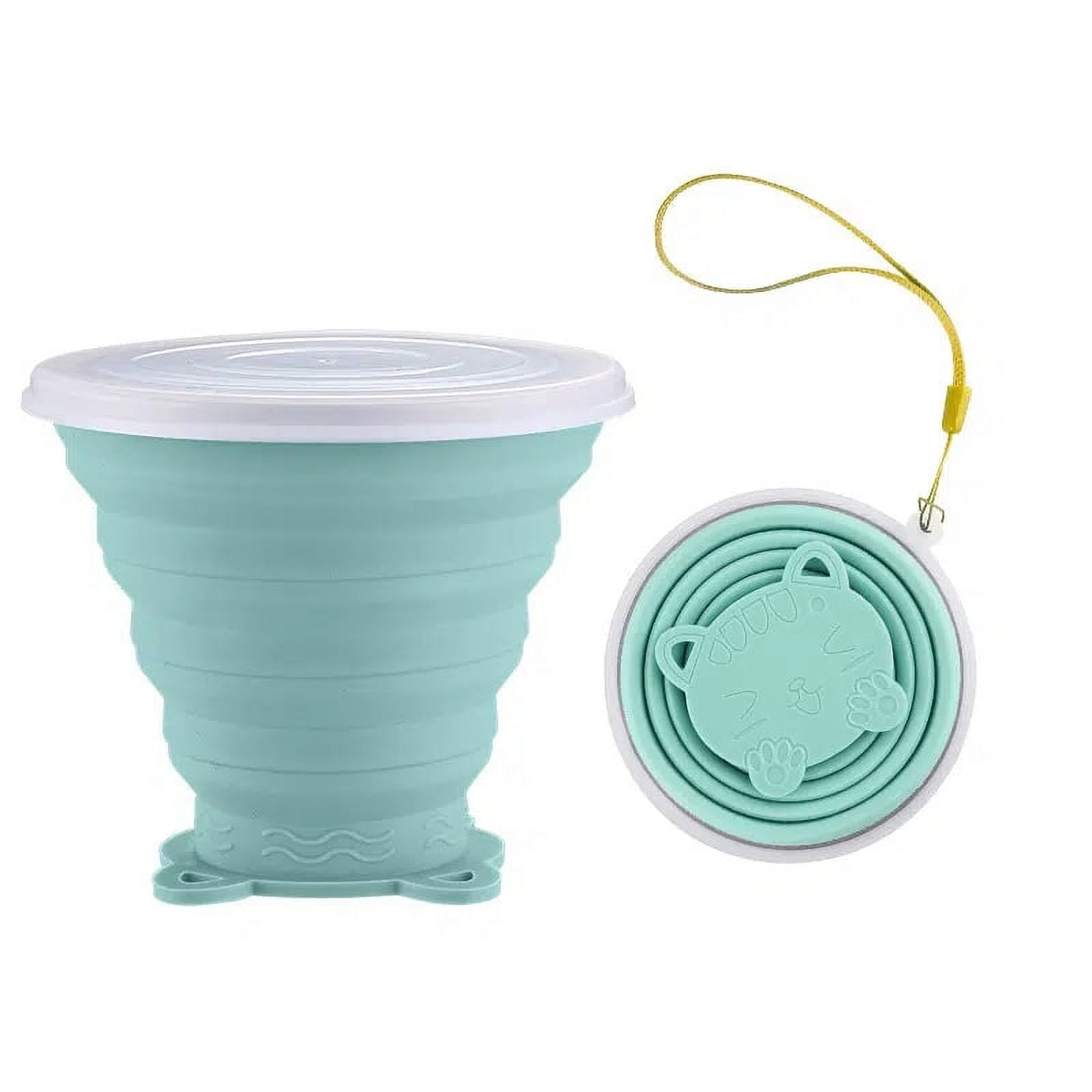 Collapsible Travel Cup | Silicone Folding Water Cups with Lids ...