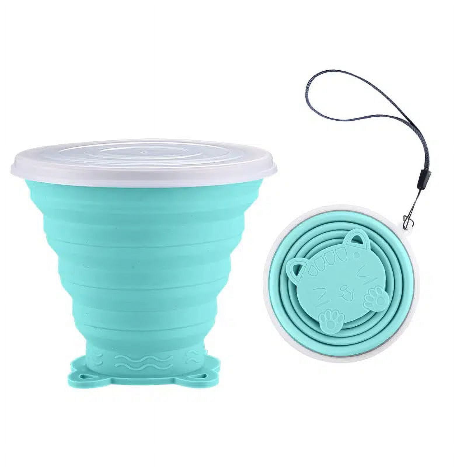 Collapsible Travel Cup | Silicone Folding Water Cups with Lids ...