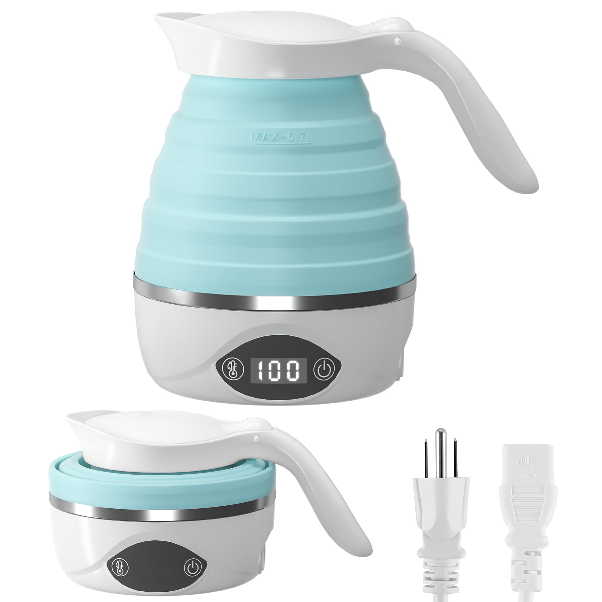 Collapsible Travel Kettle Electric Portable Foldable Kettle for Boiling ...